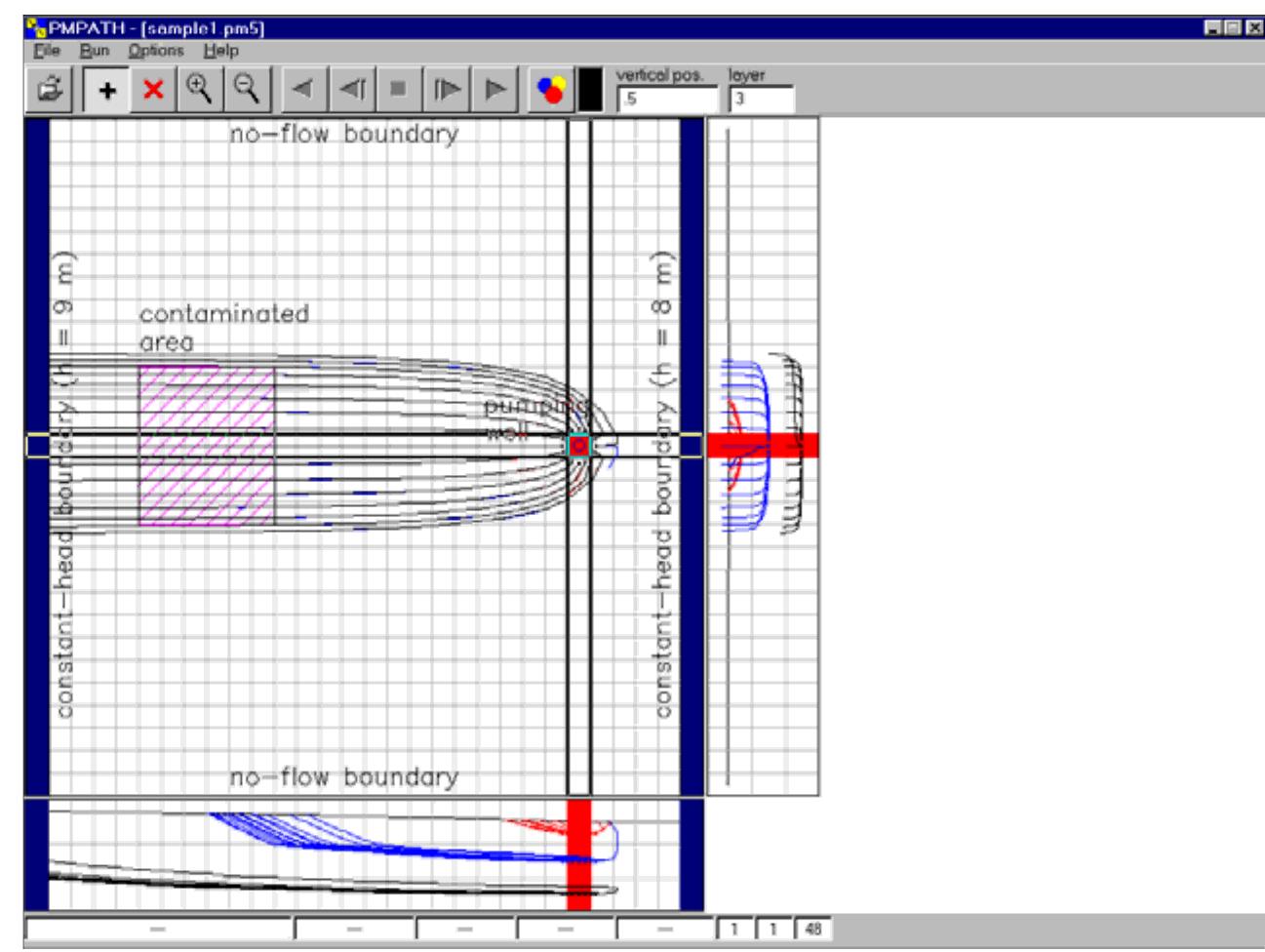 Figure 143 - 3D-Groundwater modeling with PMWIN: a