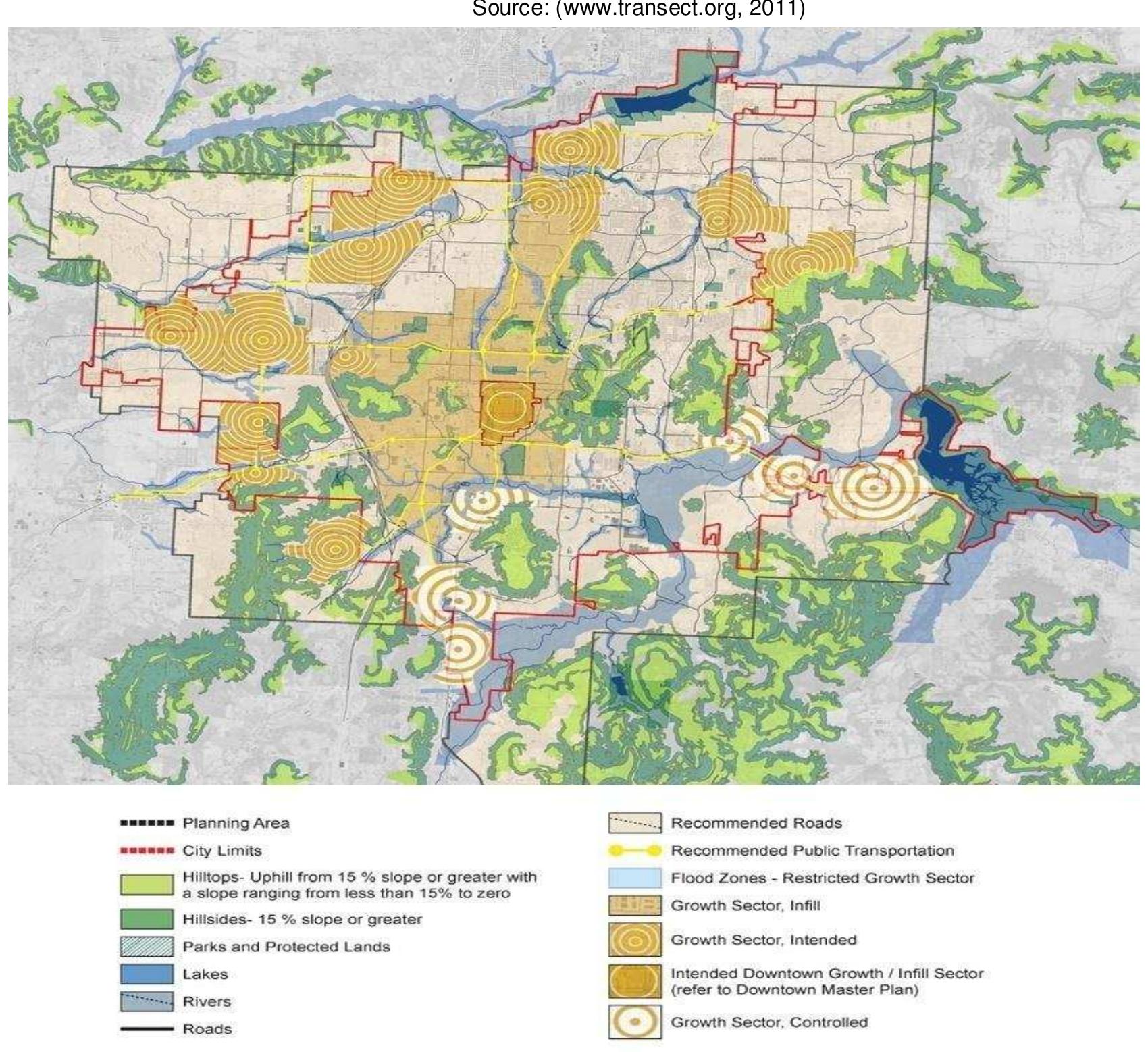 Restricted area: low-priority suburban areas or extension on
