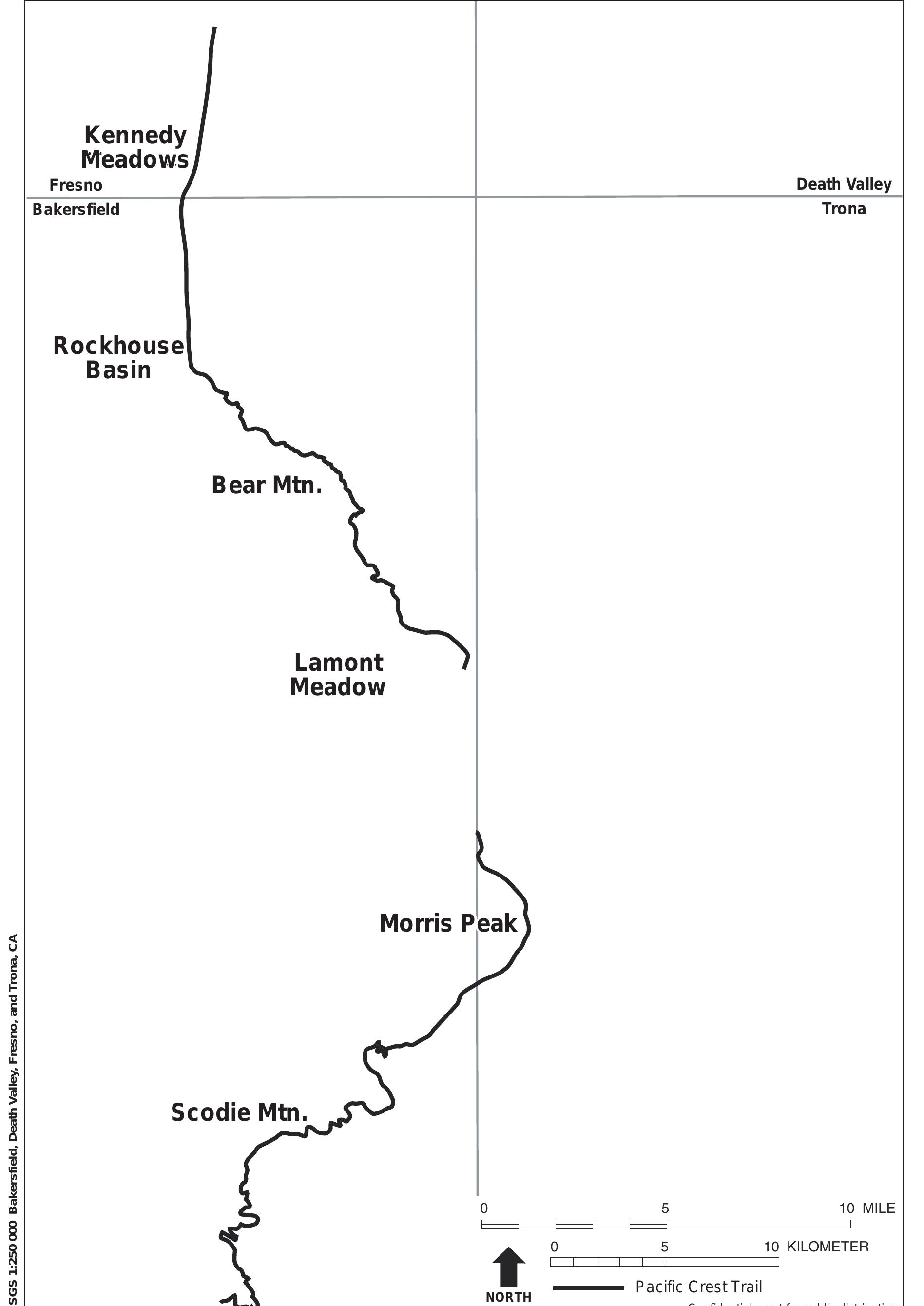 3 map of the pacific crest trail segments and study area.