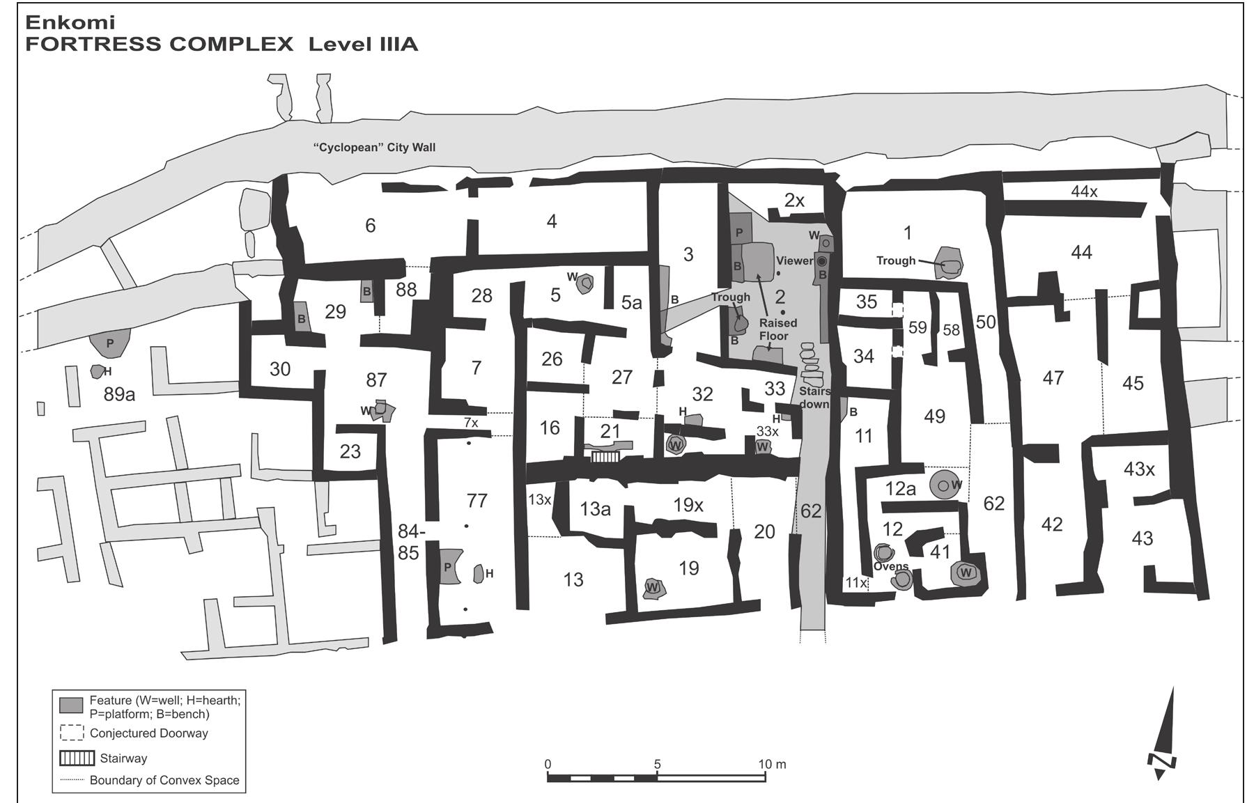 5. enkomi fortress complex level iiia schematic plan showing