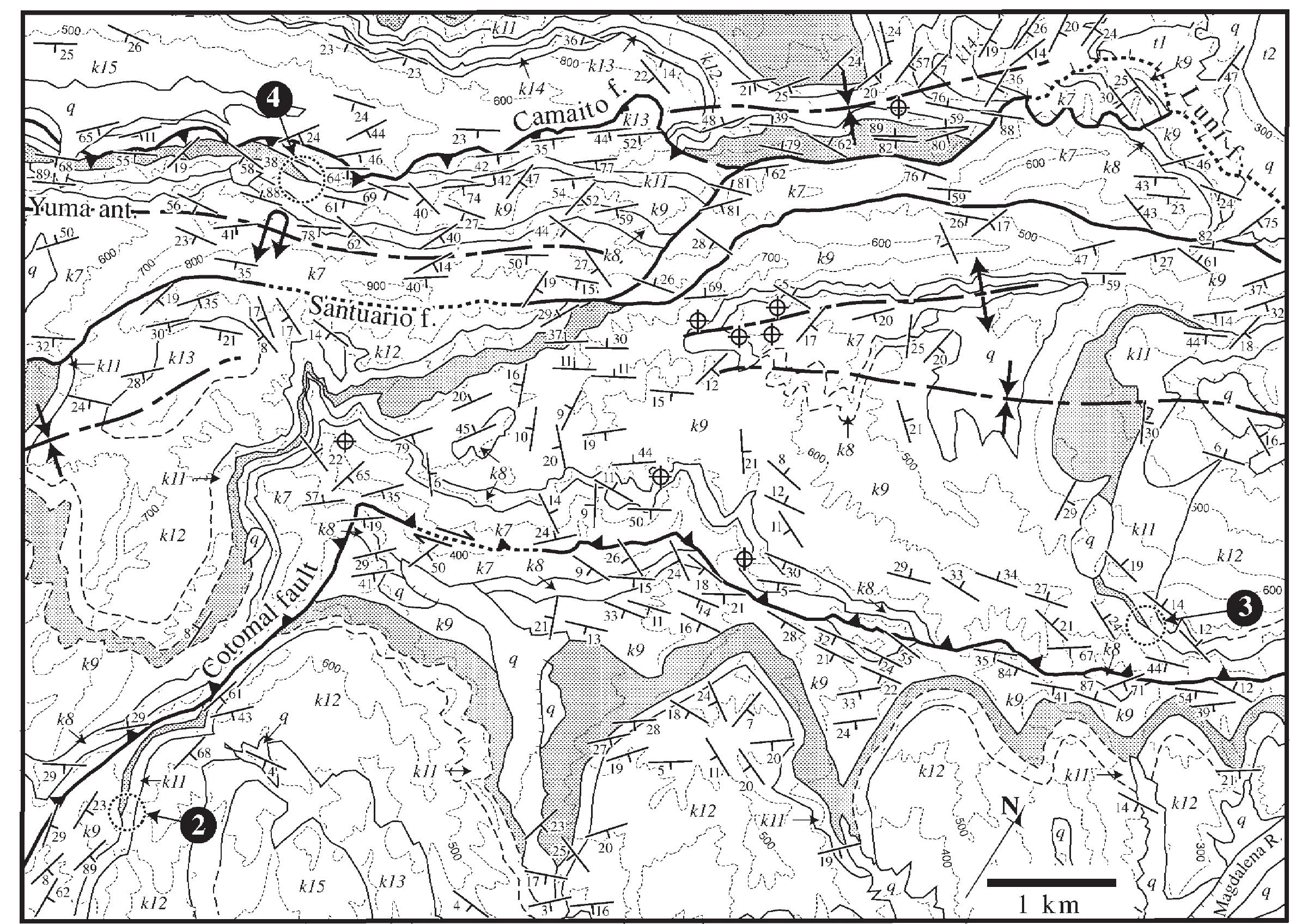 Detailed geologic map of the northern half of the