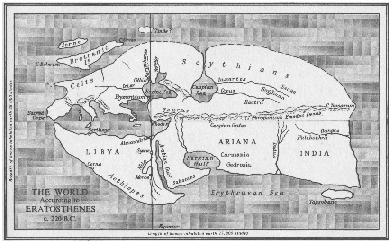 Simplified reconstruction of eratosthenes’ (c. 275-194 bc)