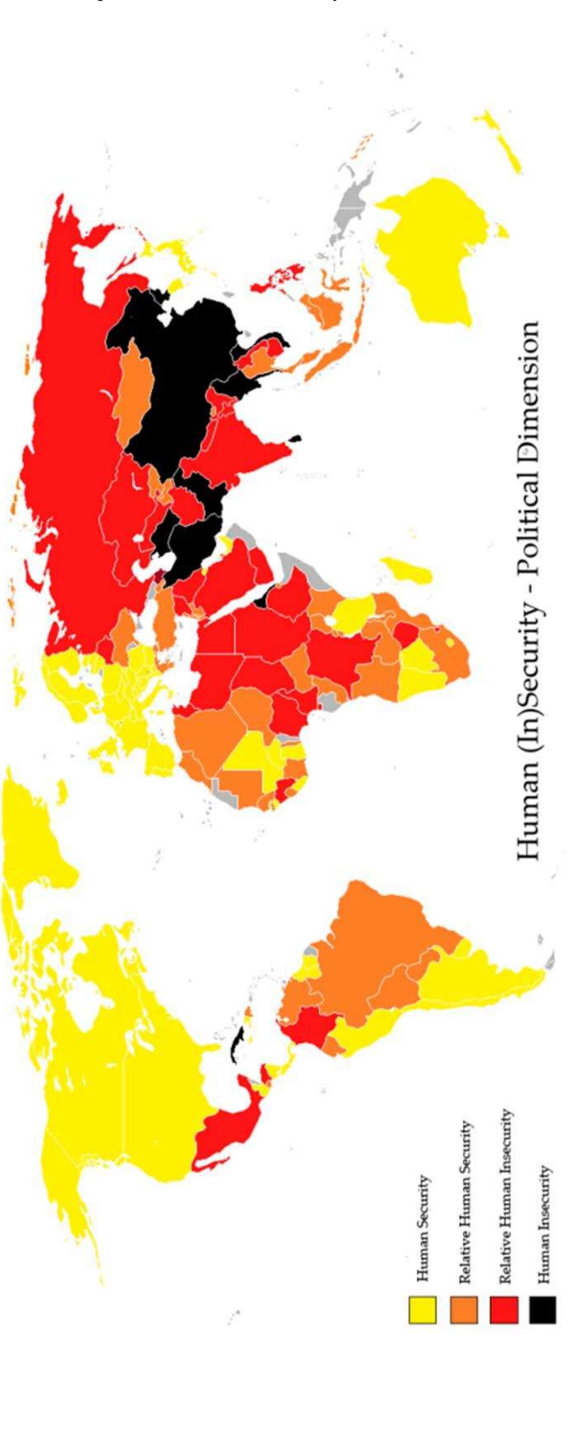 World map — human political (in)security