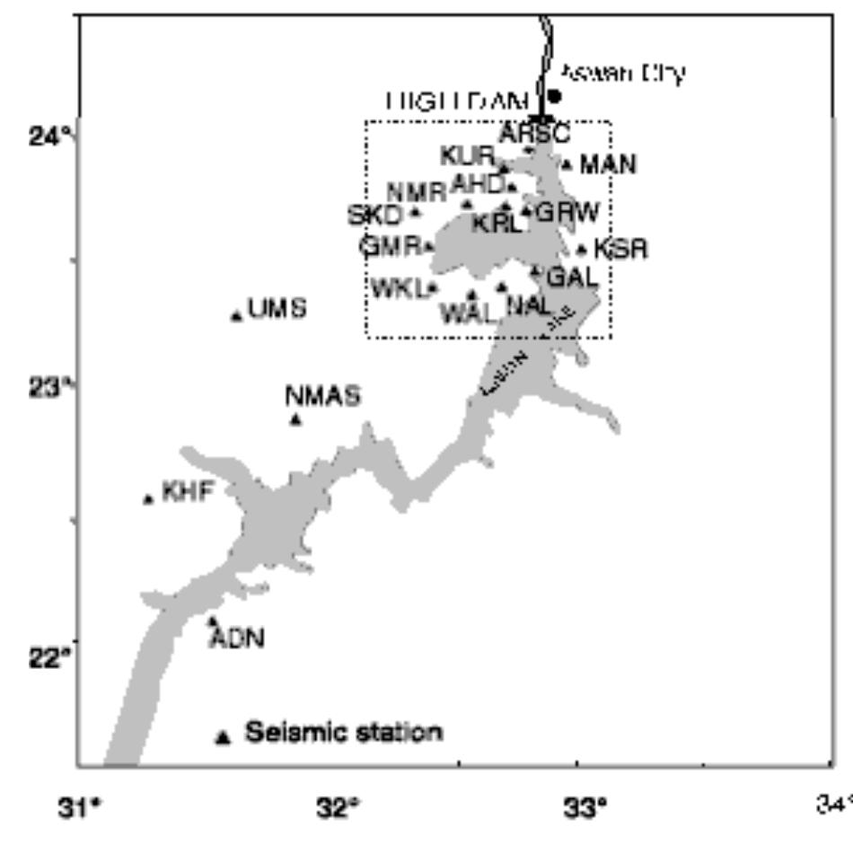 3. seismograph network around lake aswan (adapted from