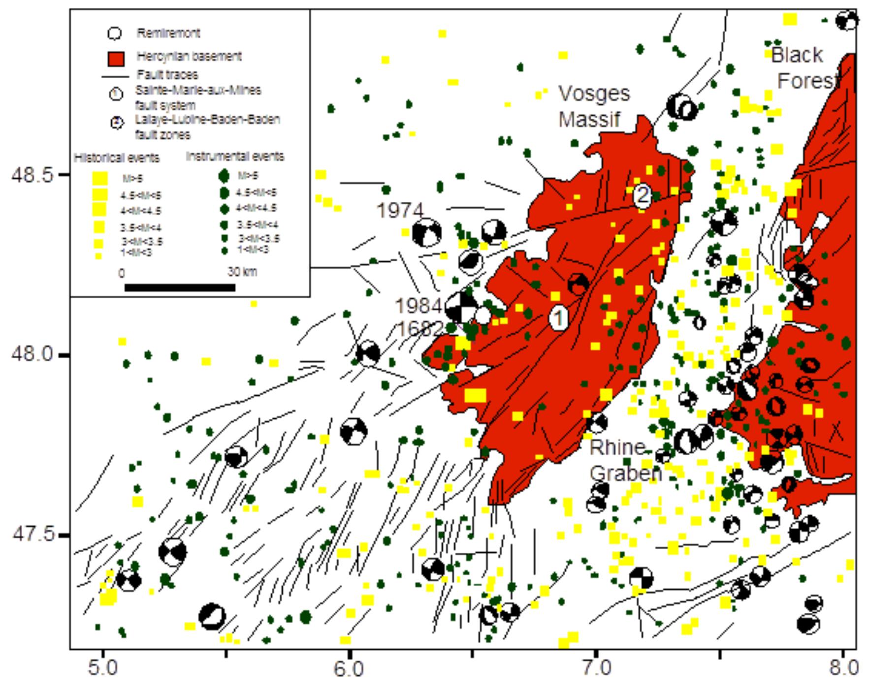 4. simplified tectonic map (faults are drawn with black