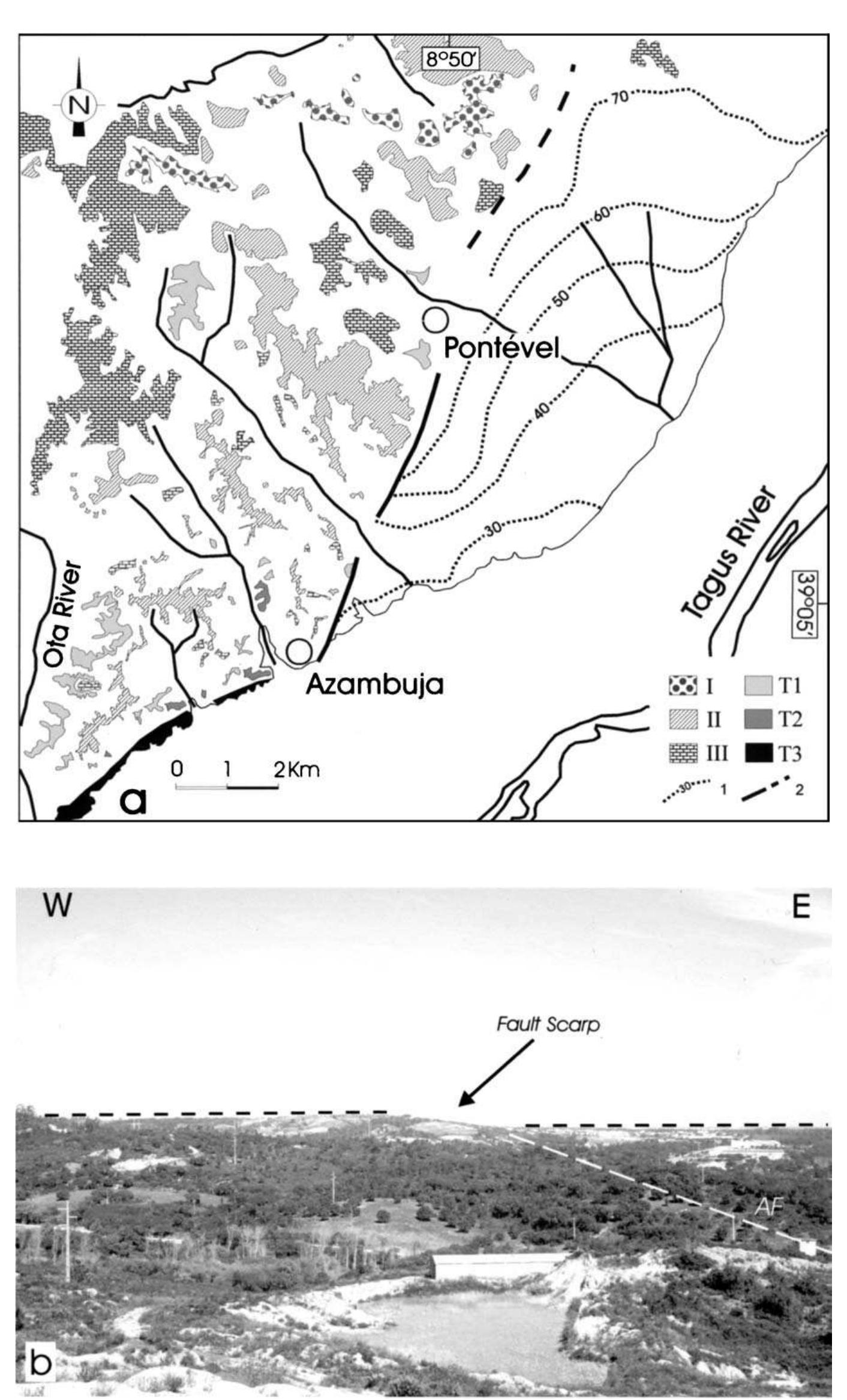 (a) geomorphological map showing the erosional surfaces and
