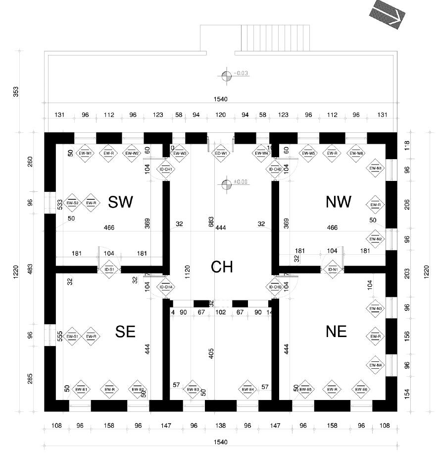 I floor plan of building a of the 20" century and originally