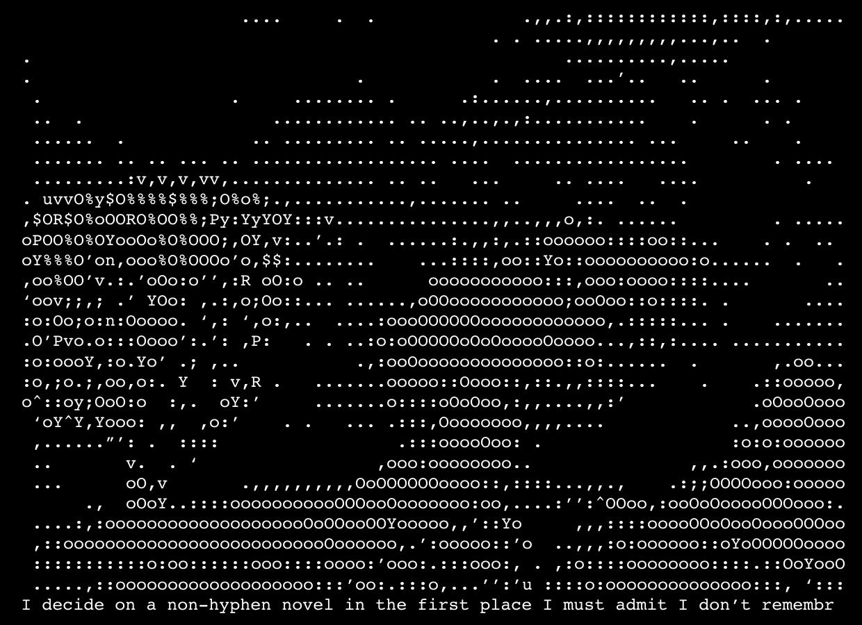 Figure 85 - Deep ASCII, A Novel
