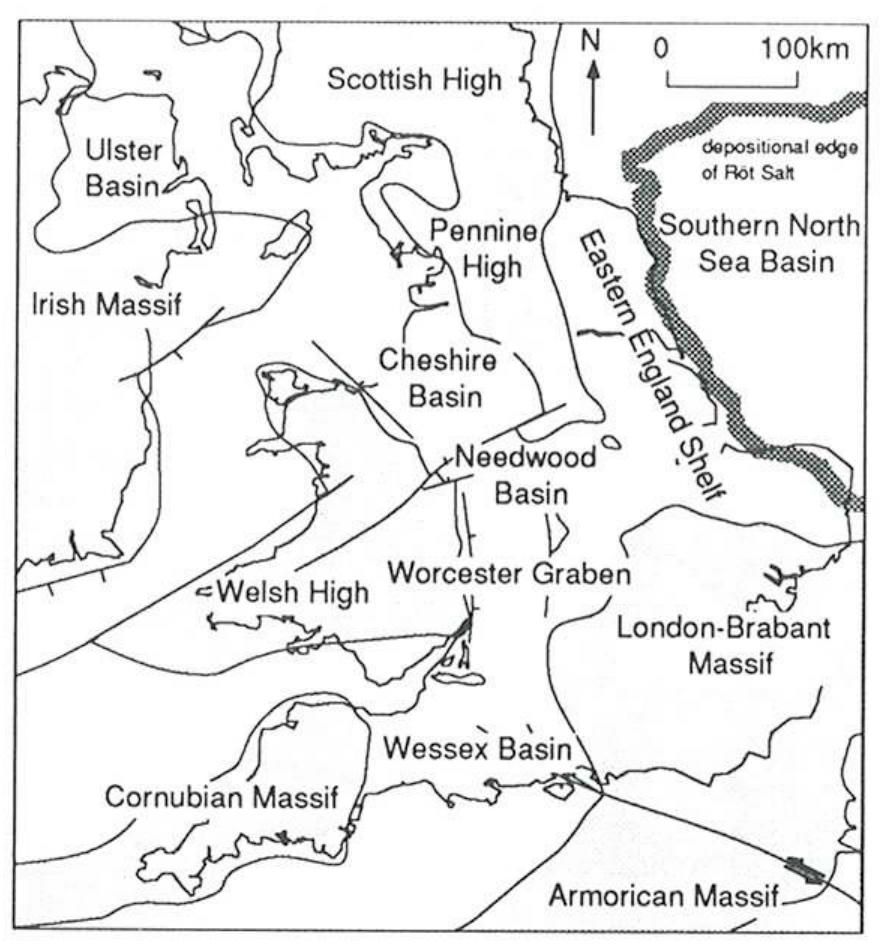 3. generalized early triassic paleotectonic map showing