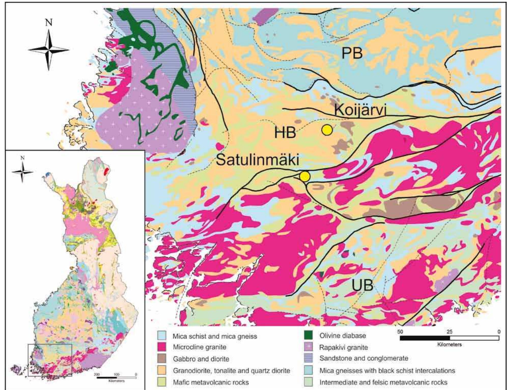 Figure 1 - from PALAEOMAGNETIC AND AMS STUDIES ON