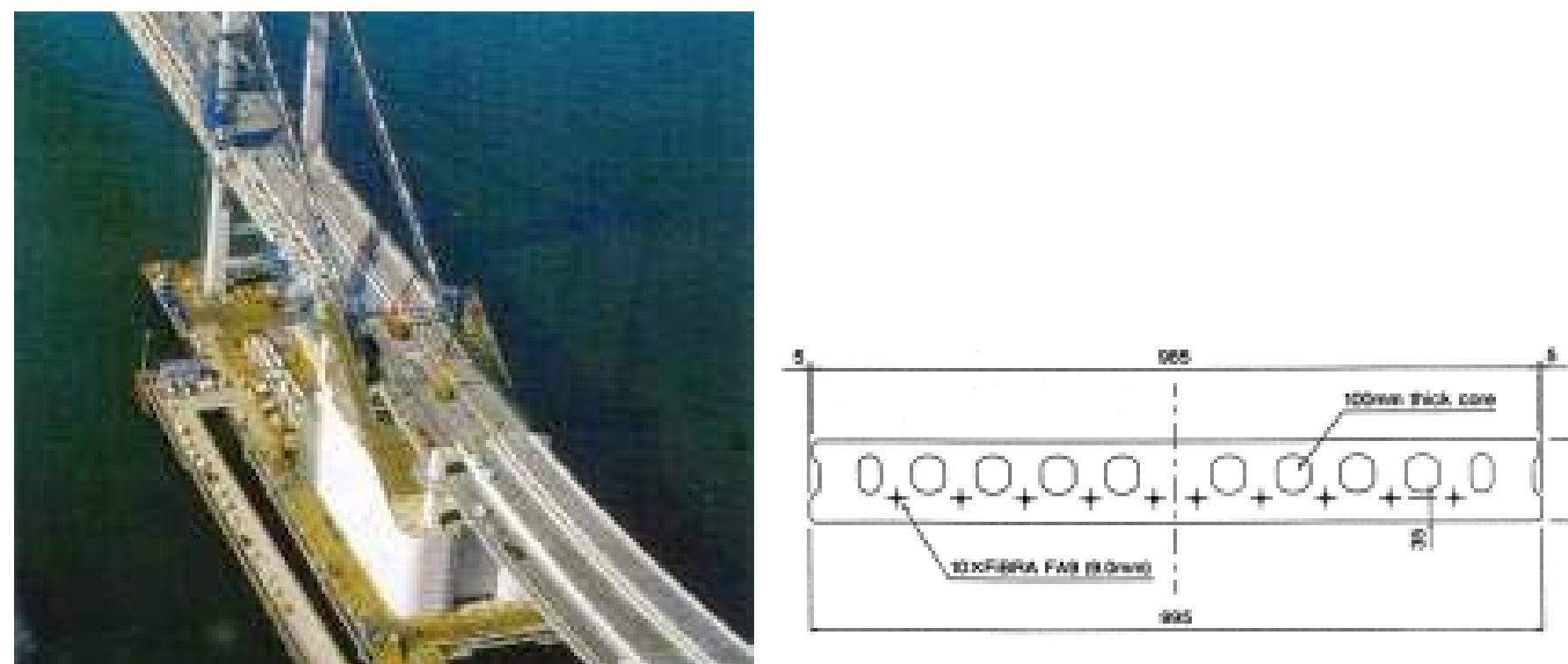 B.52. precast concrete walkway at the base of the anchorage.