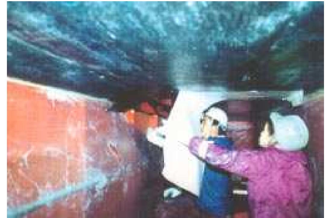 B.105. application of tow sheet. a primer coat was applied