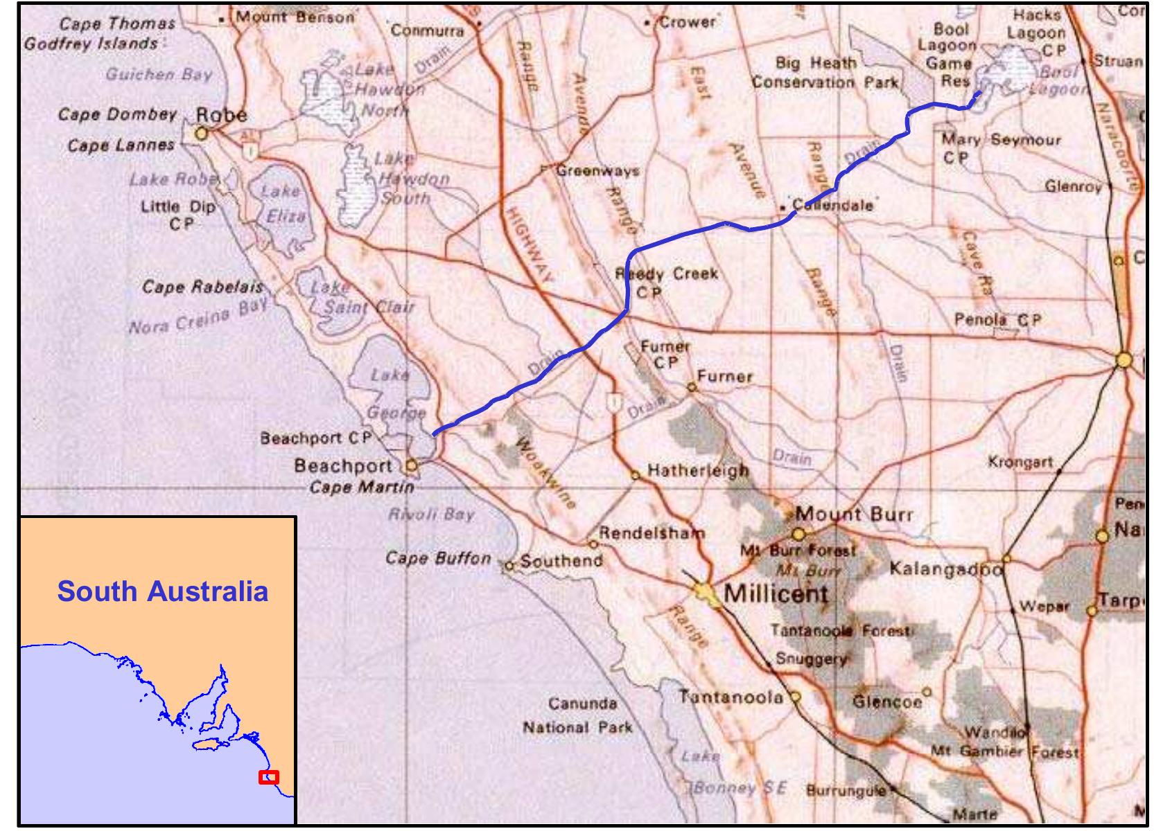 Figure 2 - from Beachport Seagrass Loss and Links with Drain