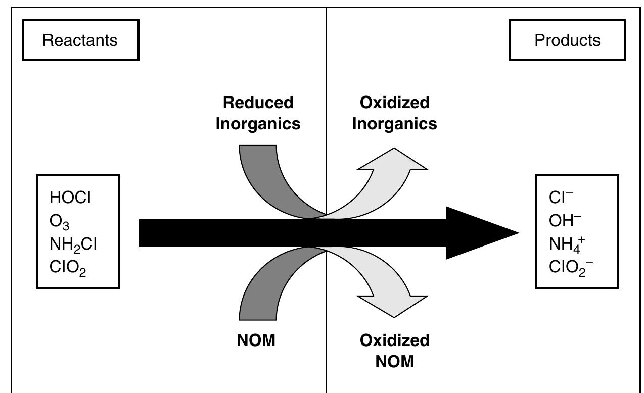 4 schematic illustration of reactions of various oxidants