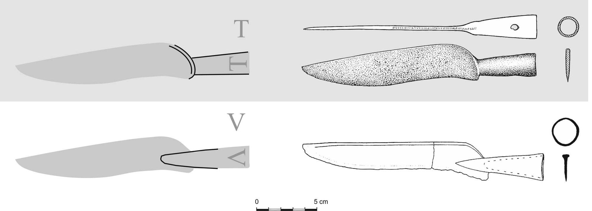 Schematic outlines (left) and examples (right) of t-form