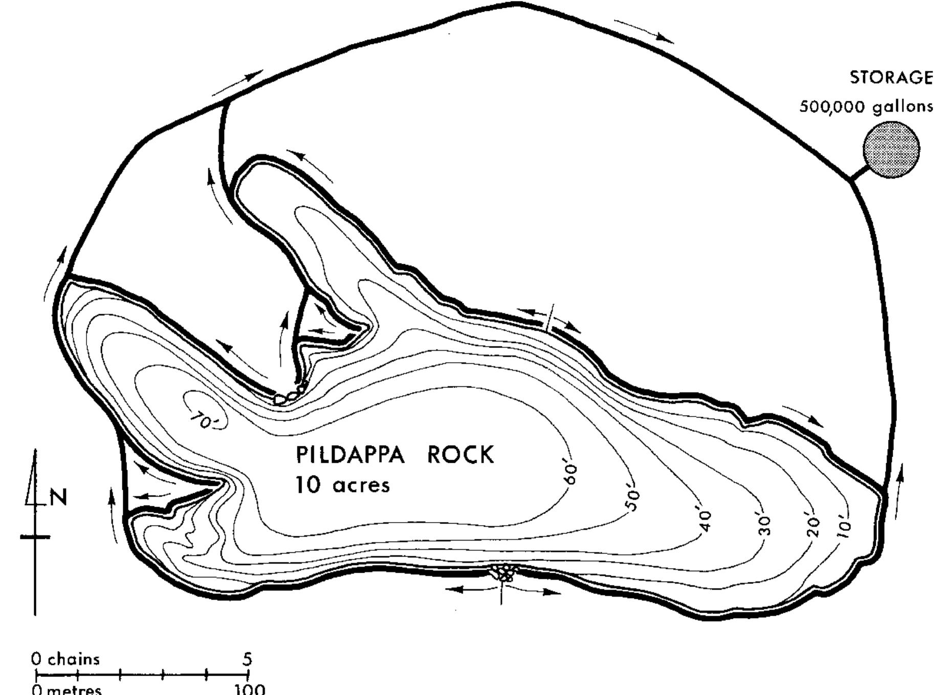 Plan of pildappa hill, northwestern eyre peninsula showing
