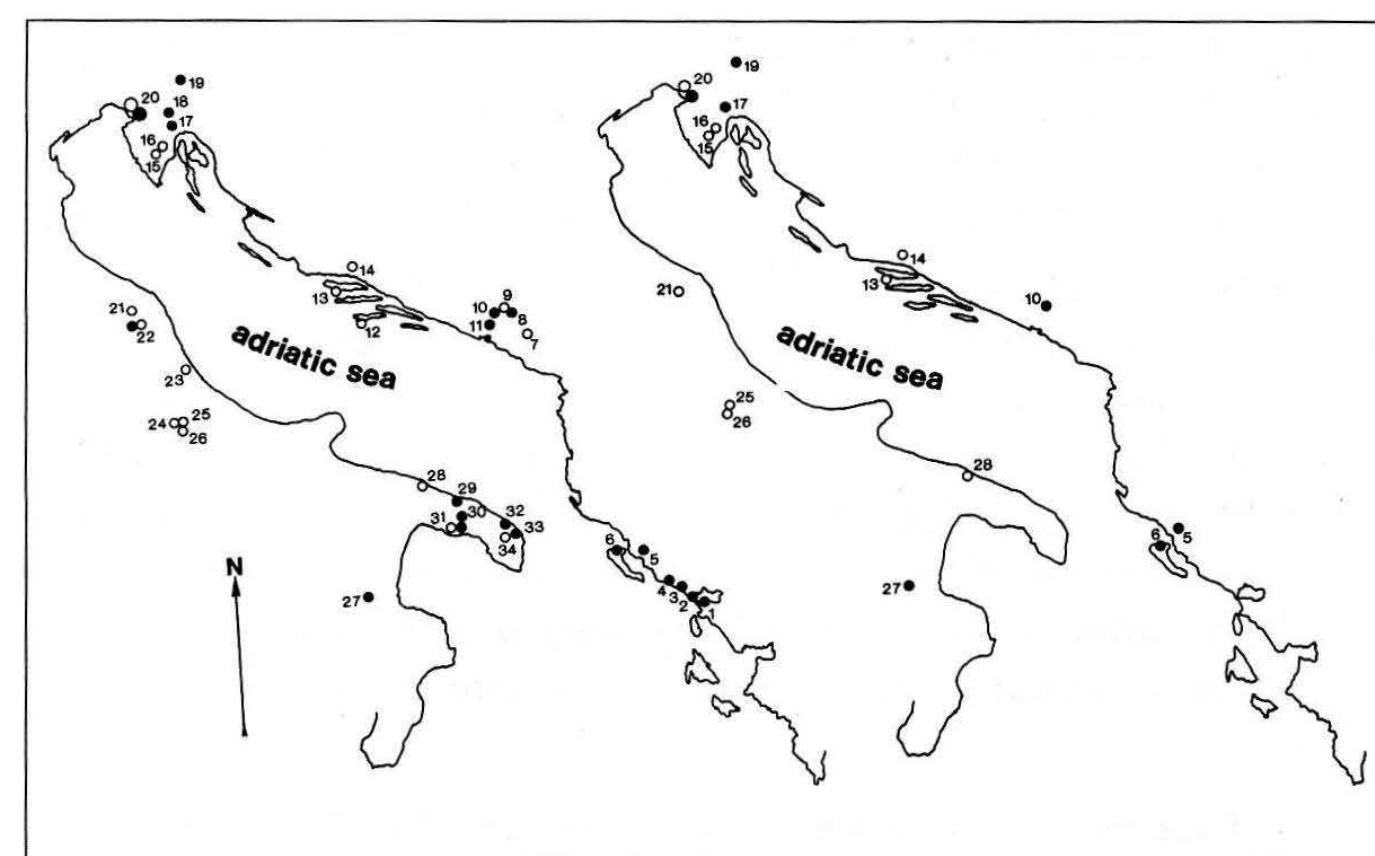 4. two maps of mesolithic sites in the adriatic basin (biagi
