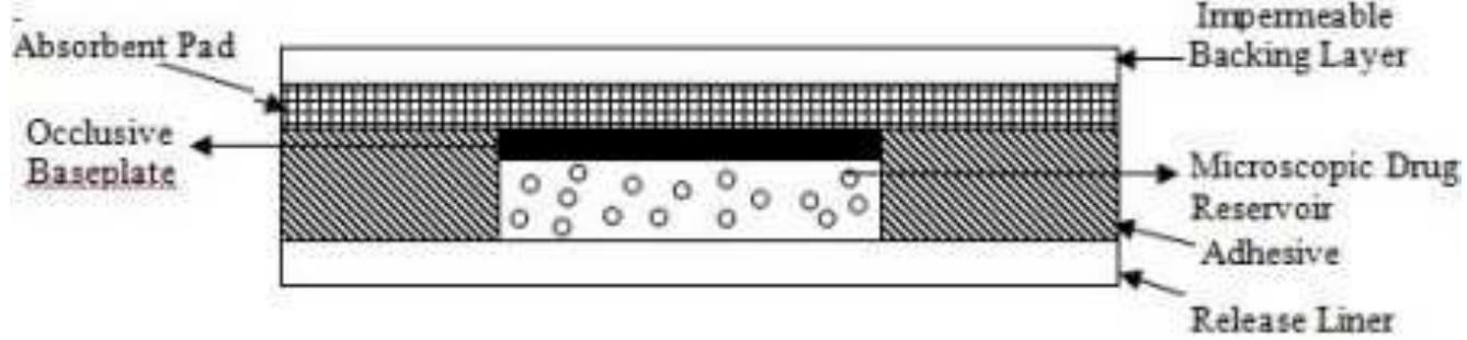 Design of micro reservoir transversal patch these are