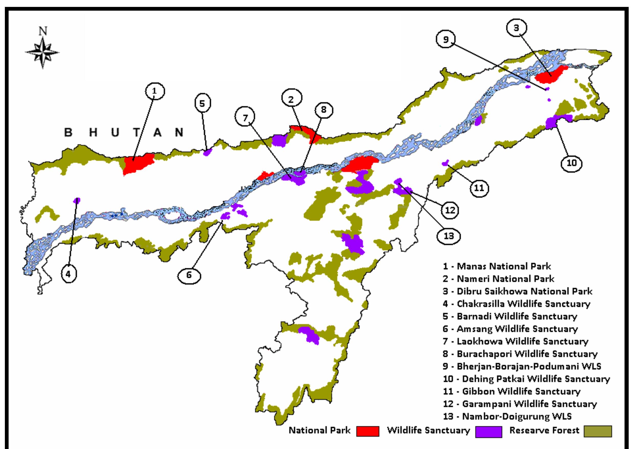 Figure 2 - Status and distribution of least known primate