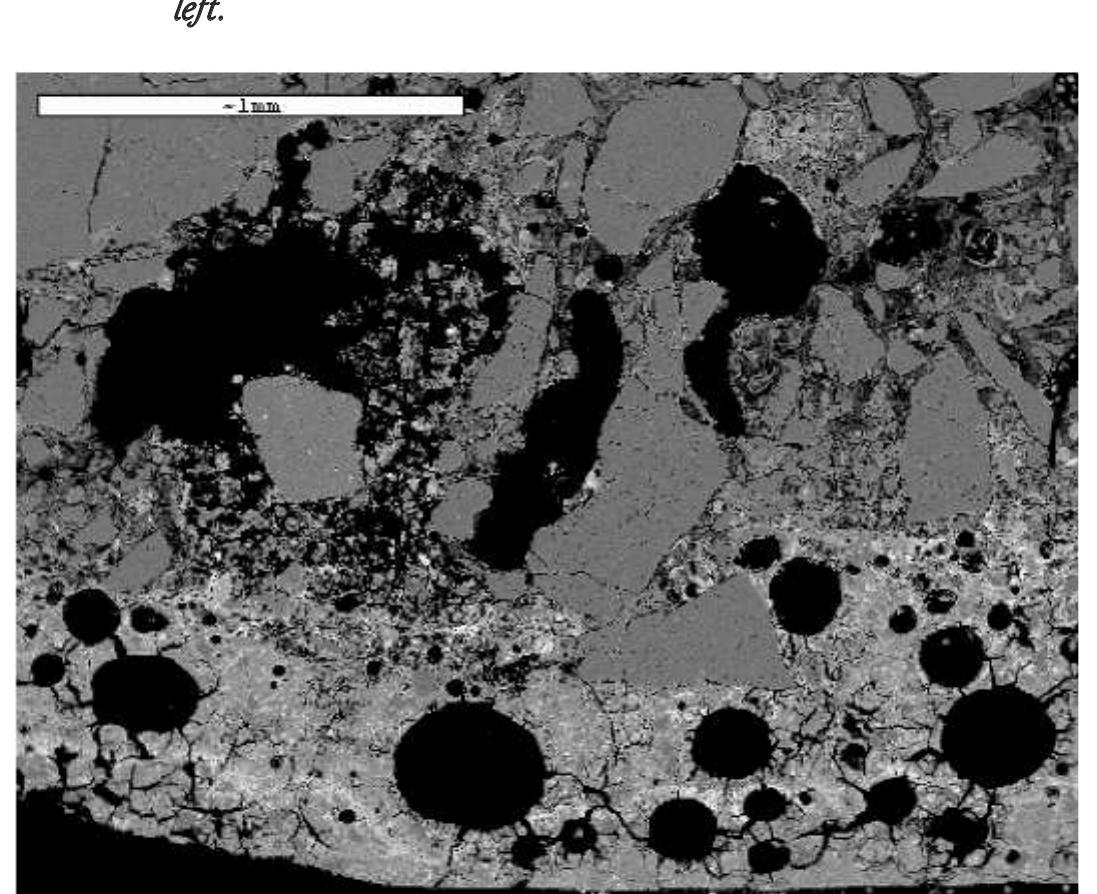 Sem photomicrograph of glazed susa brick fragment showing,
