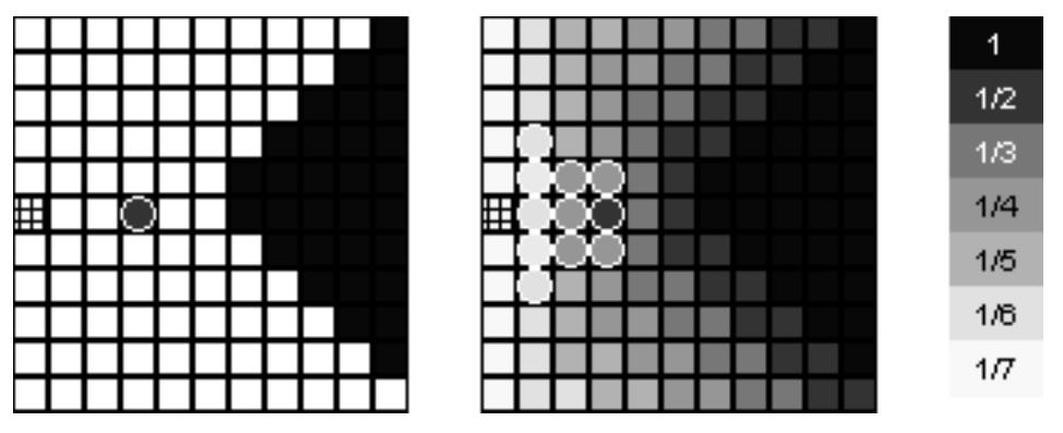 A raster map with its original fuzzy membership grades and