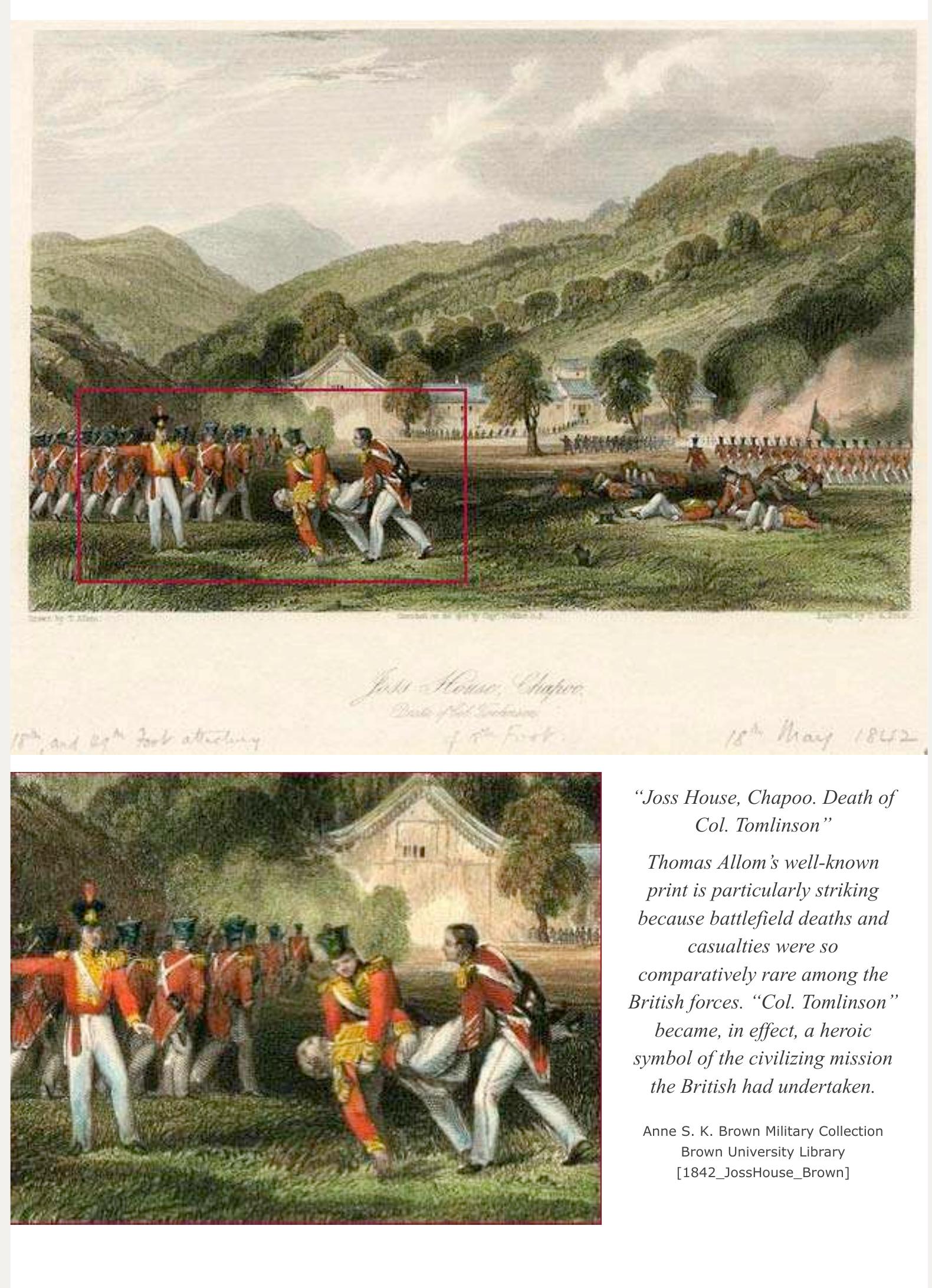 The confrontation at chapu gave the british a martyred