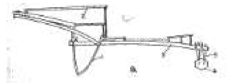 Cross section through hull, outrigger, and lee platform