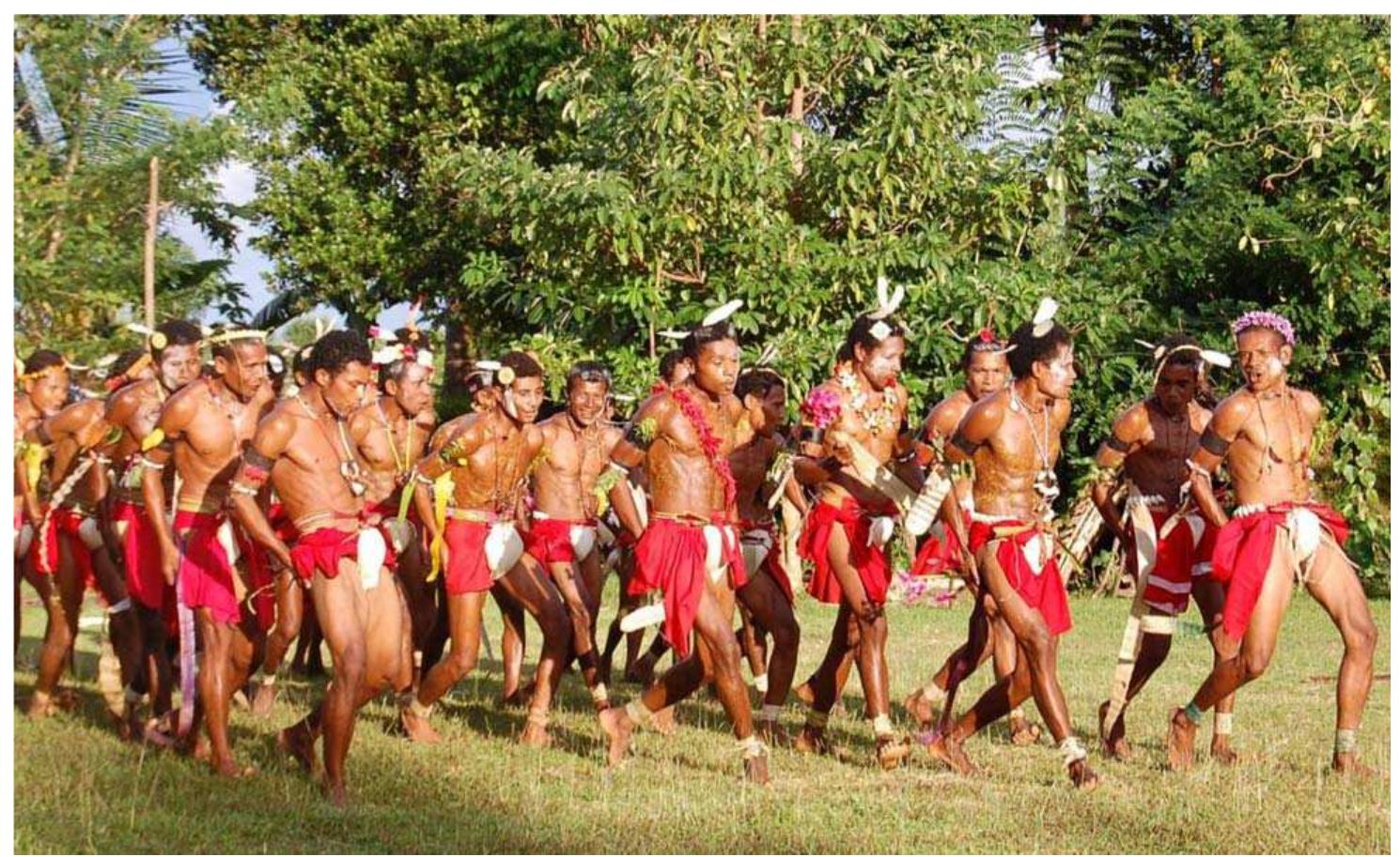 Men of yalumgwa ward performing the tapioca dance in