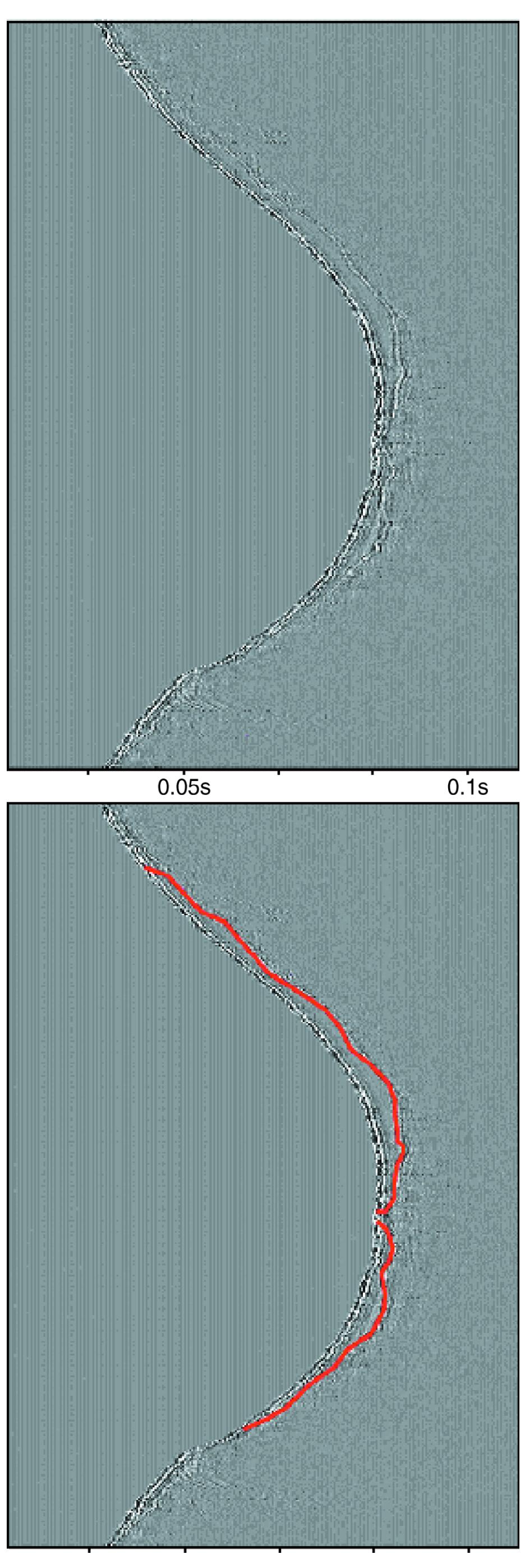 22 cross section through well hole (bgs line 93-01-81. note