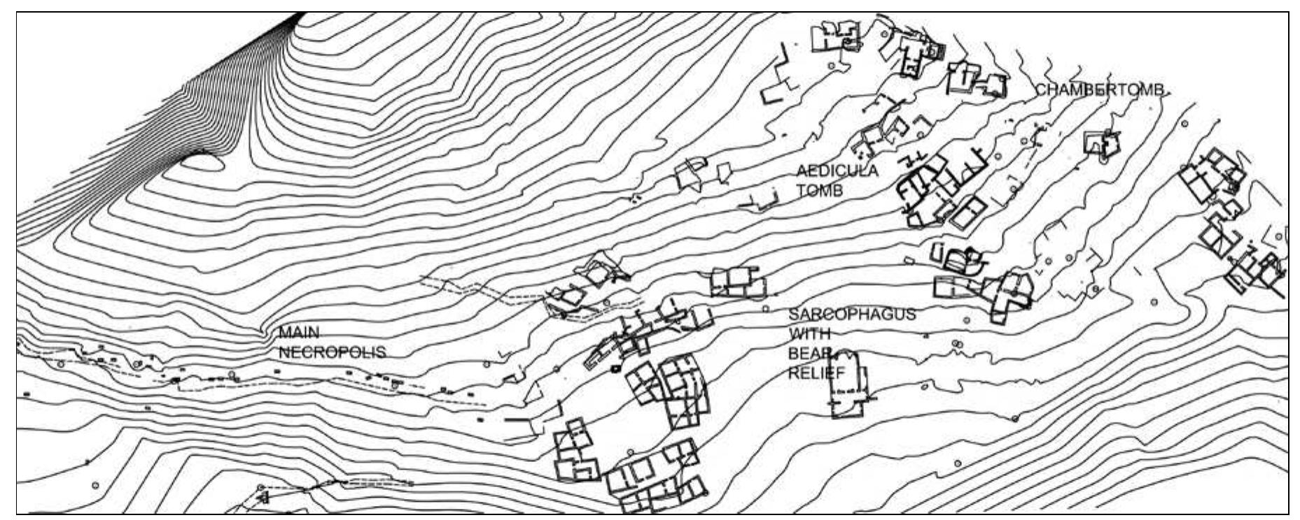 Neapolis. map of the locations of the tombs (s. cosgun — n.