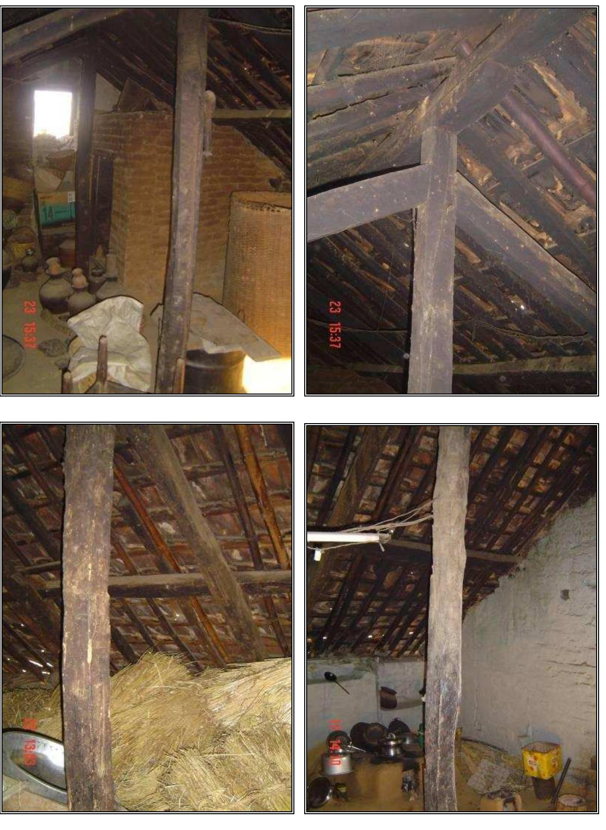 87. the attic in prem subedi’s house. columns holding the