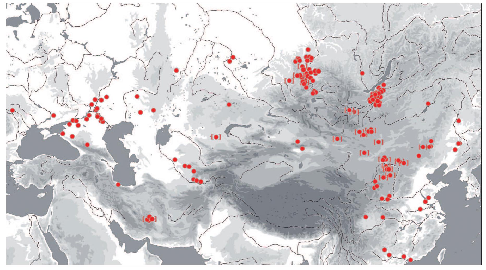 Draft of an overall distribution map of belt plaques and