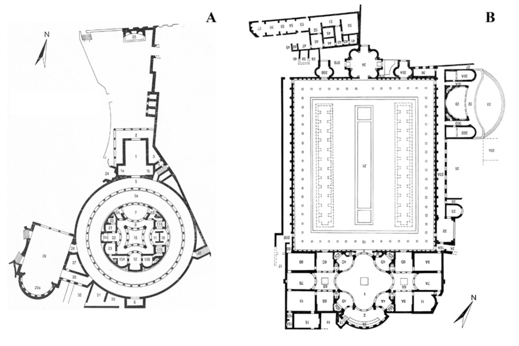 - a: plan of maritime theatre (guidobaldi 1994); b: plan of