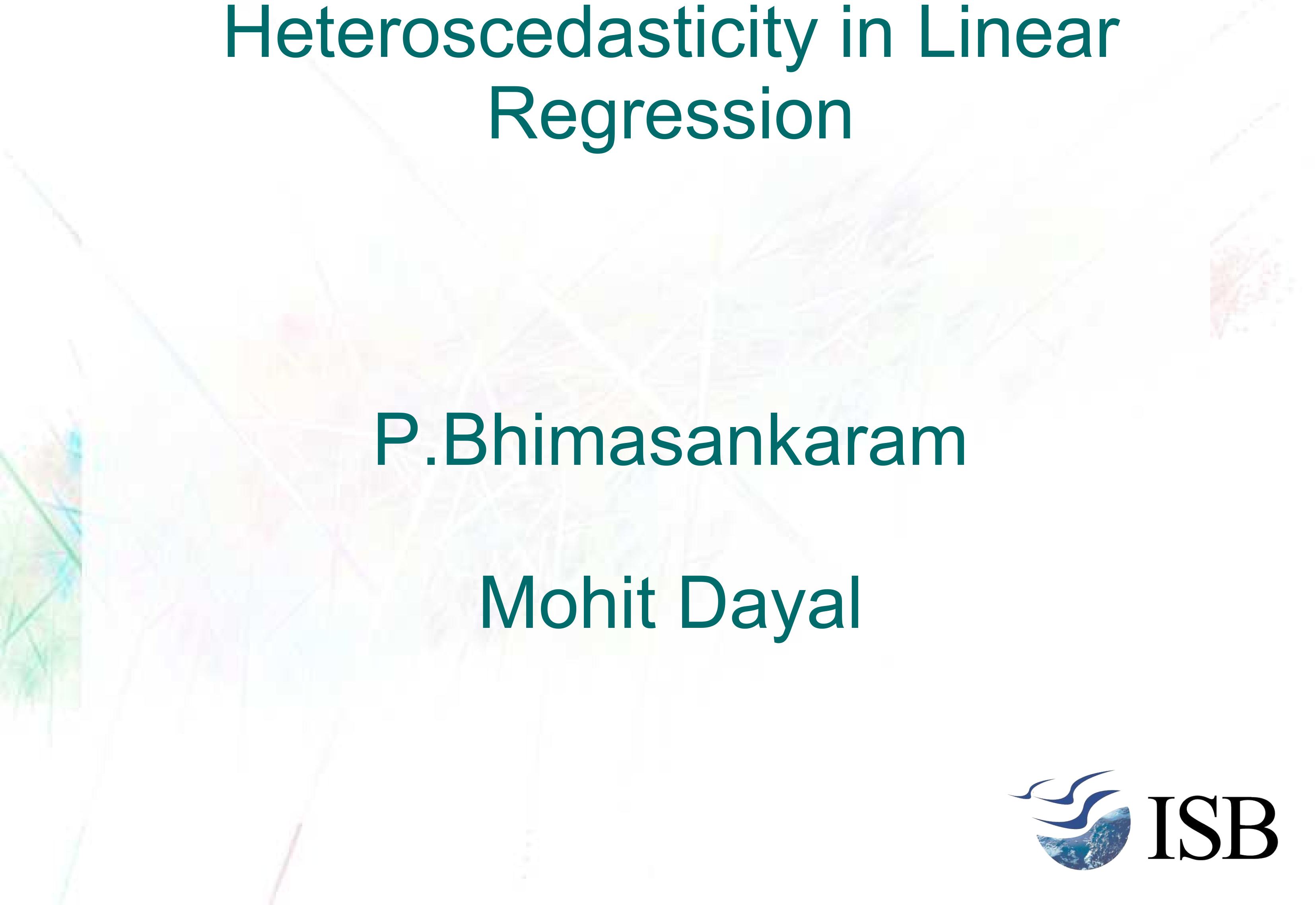 Figure 1 - Heteroscedasticity in Linear Regression