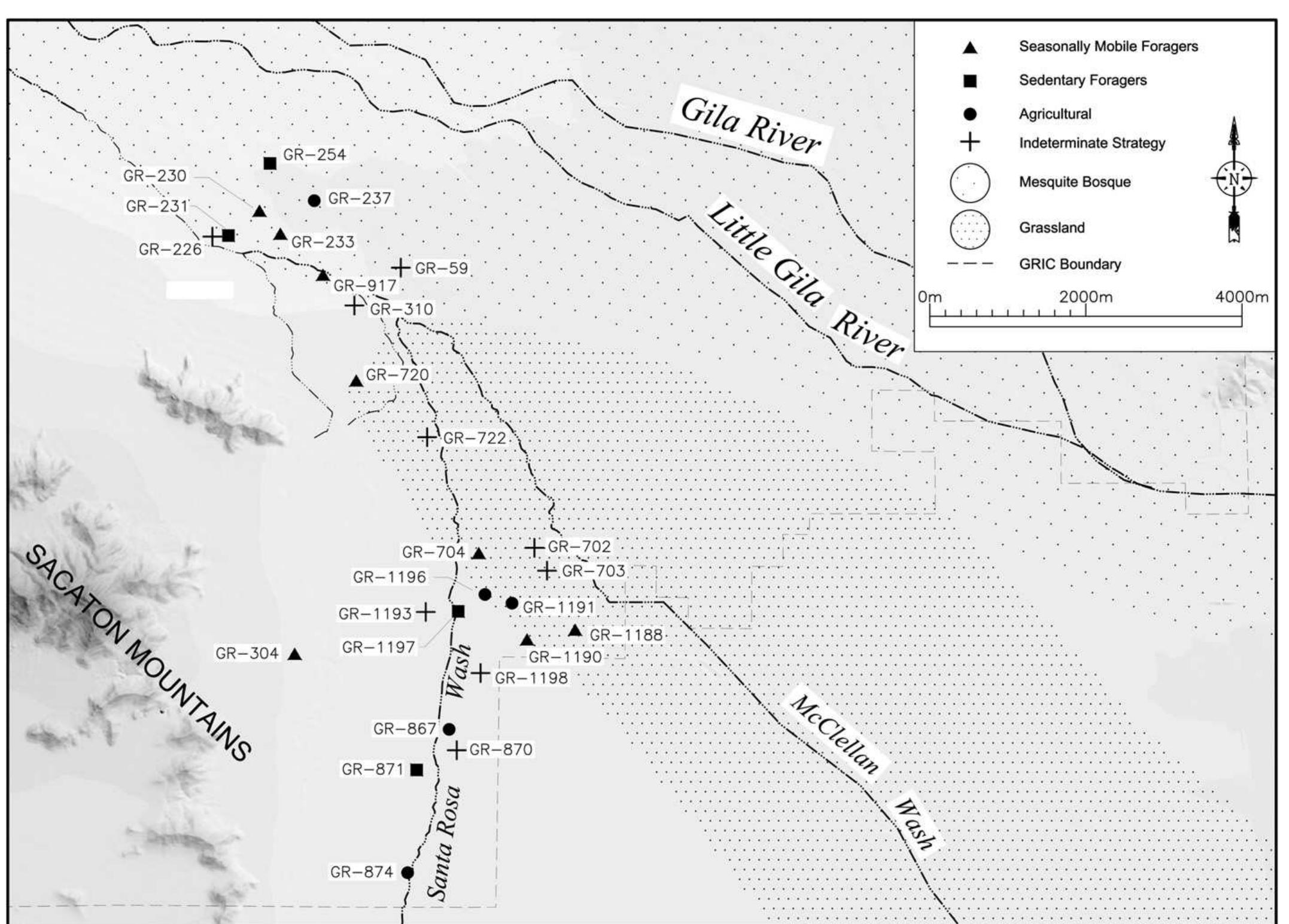 Map of the mcclellan wash area showing the distribution of