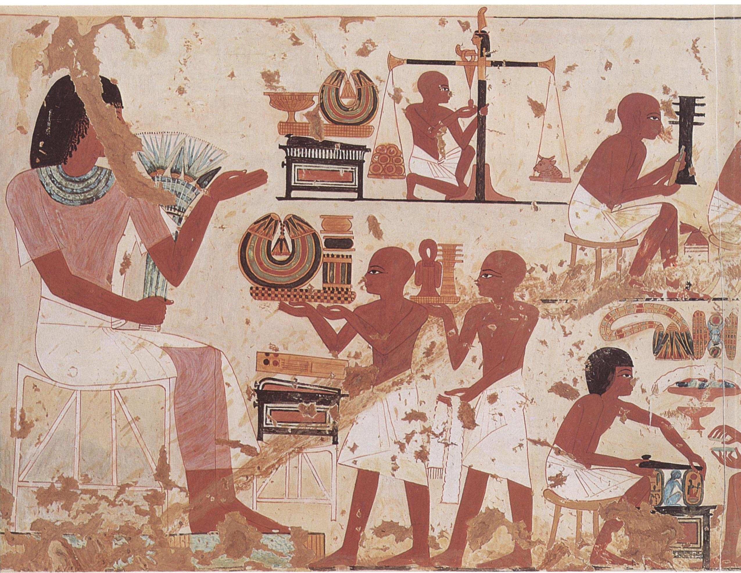 33 in one of the best preserved scenes at thebes of a royal