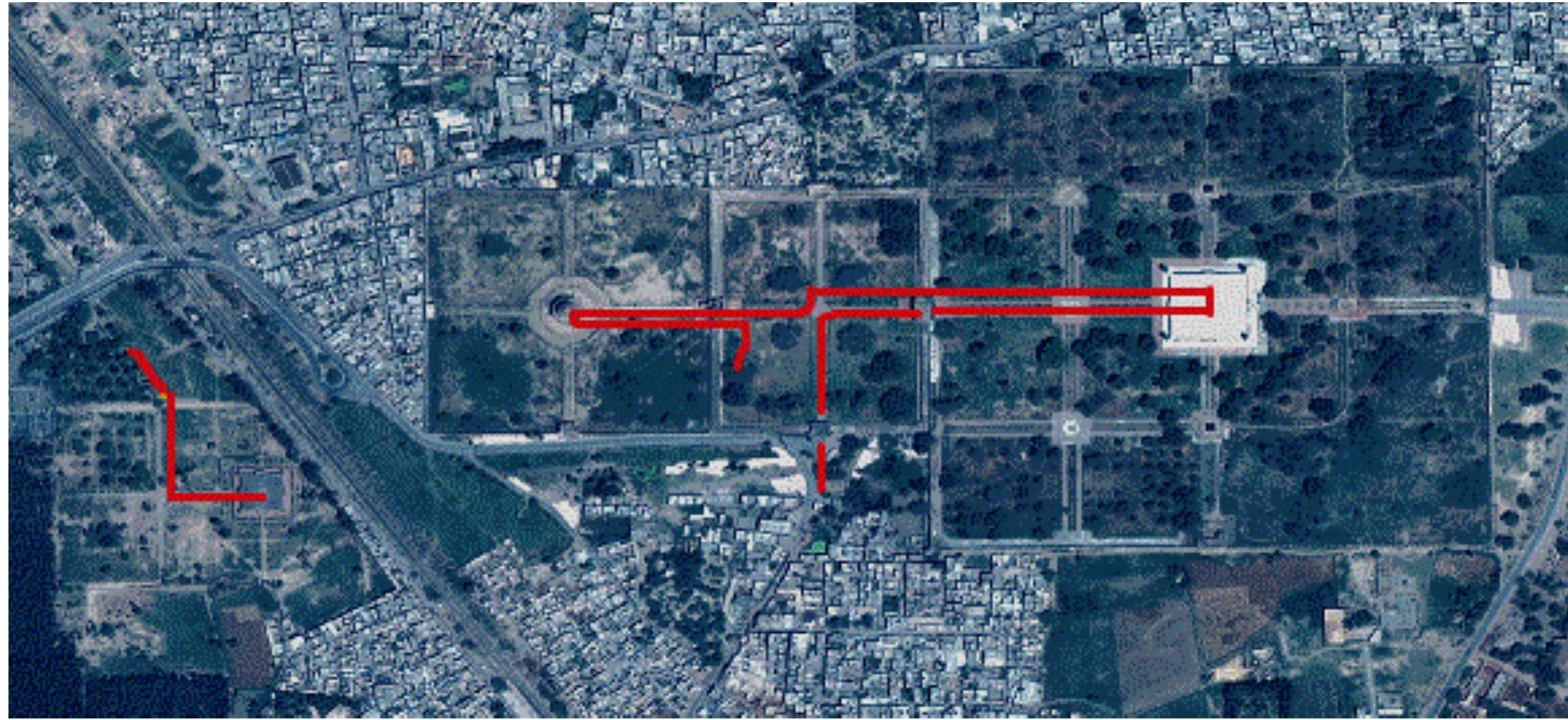 ‘ig. 29 map showing the circulation of visitors within a