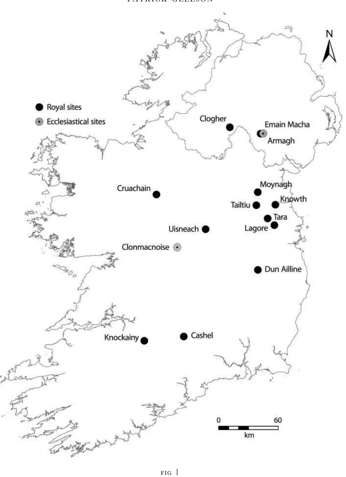 Map showing location of major sites mentioned in the text.