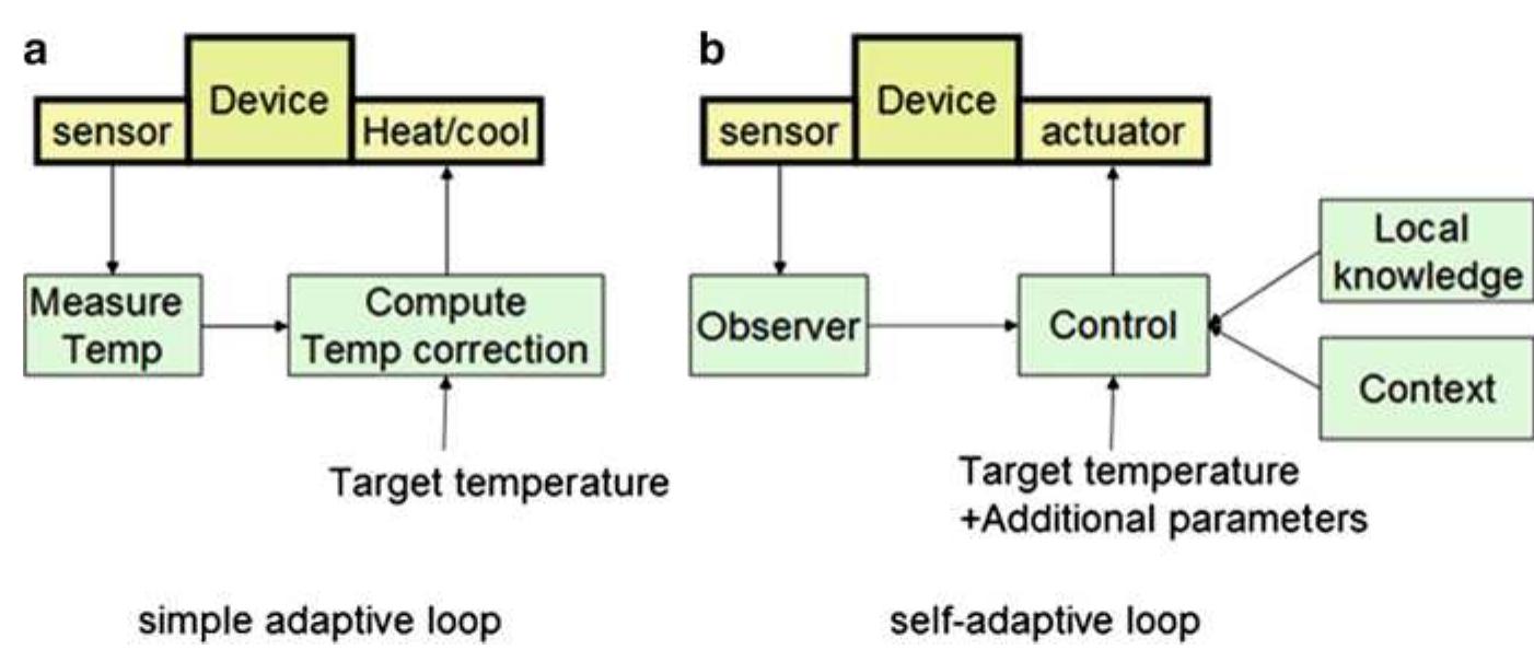 1 representation of a simple adaptive loop (a) compared to a