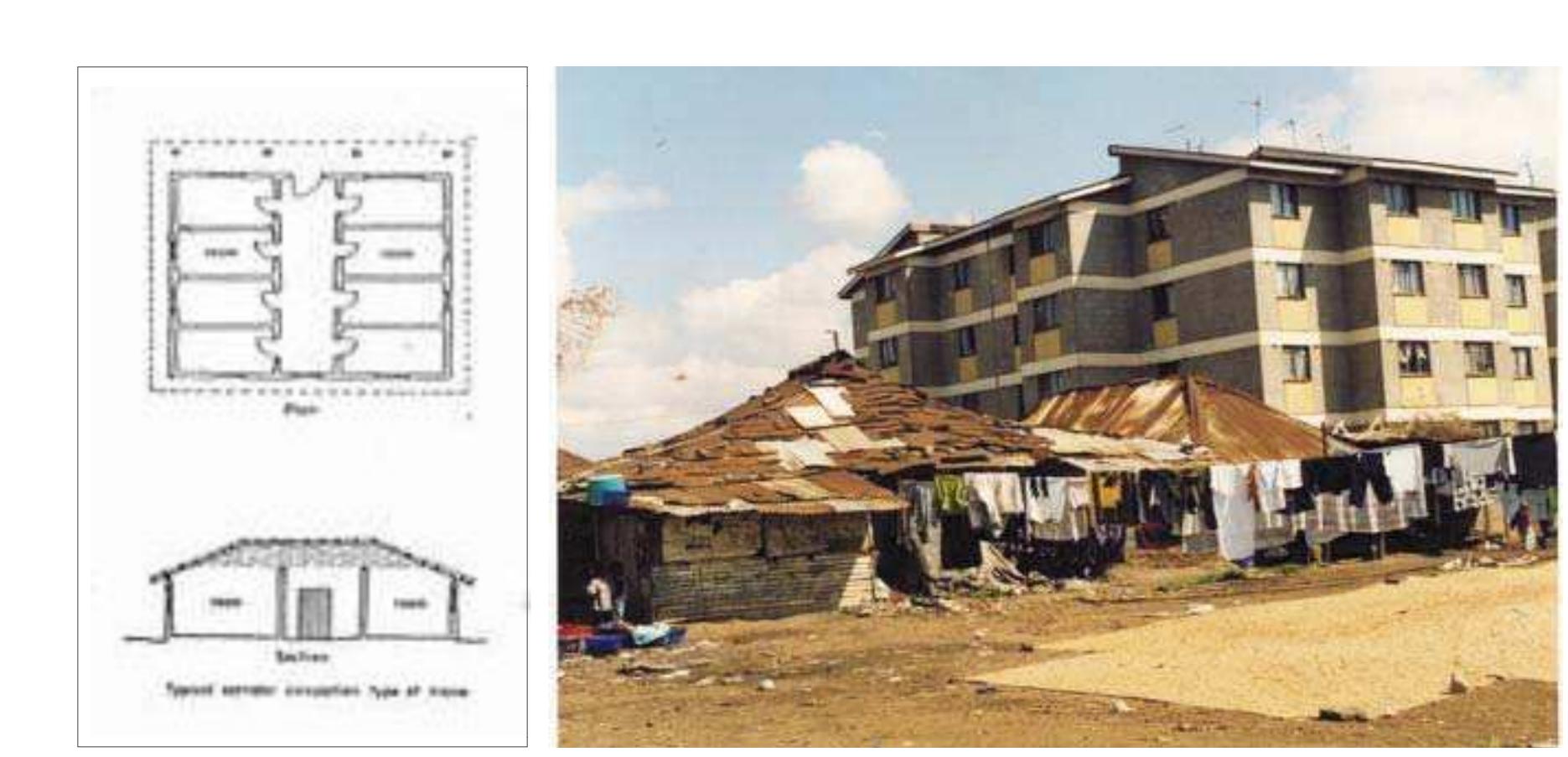 -a: old pumwani, typical single dwelling block plan and