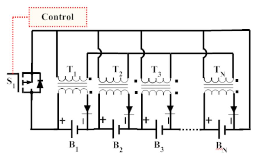 Multiple transformer balancing topology. modular