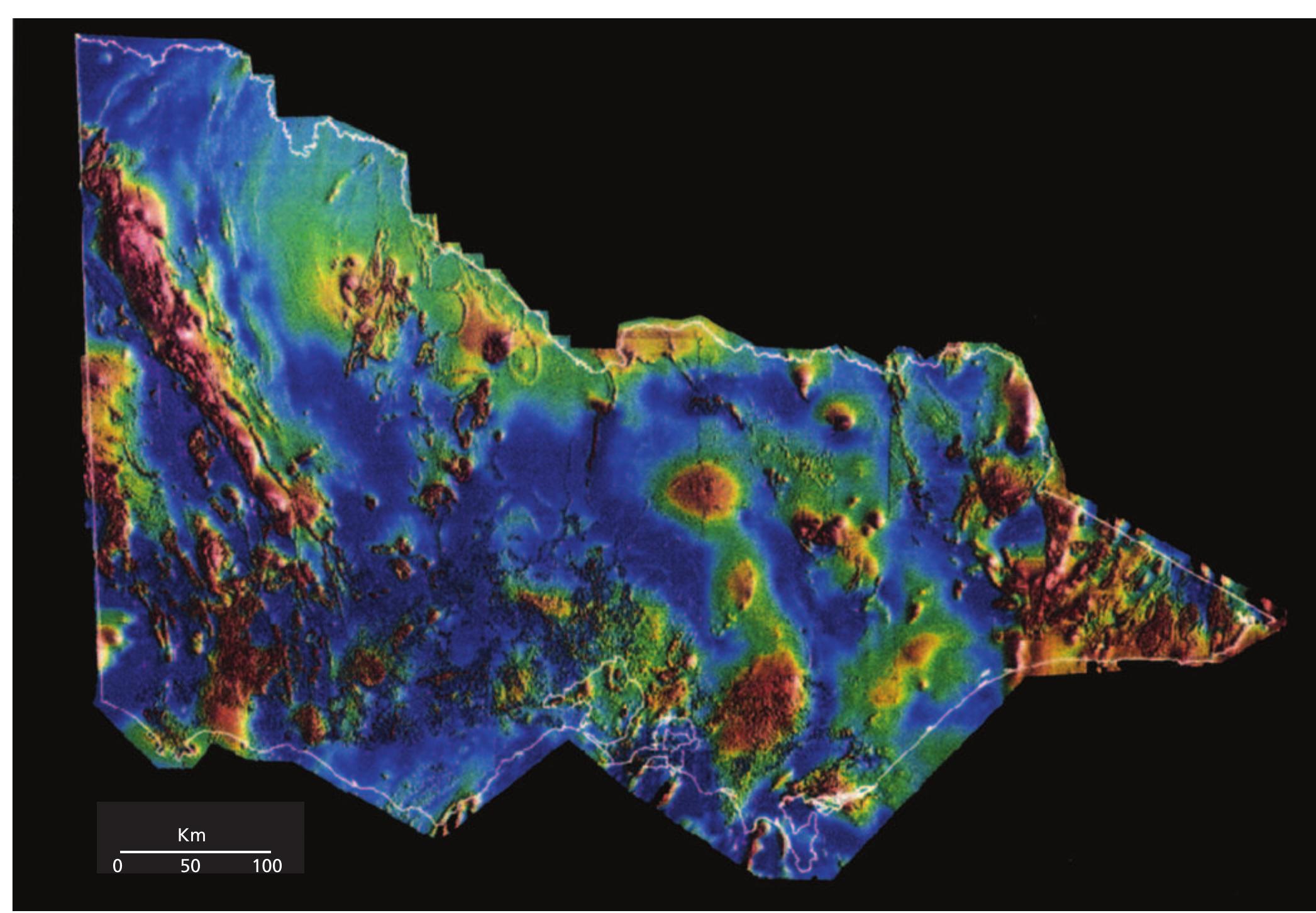 8: aeromagnetic image of victoria showing the major magnetic