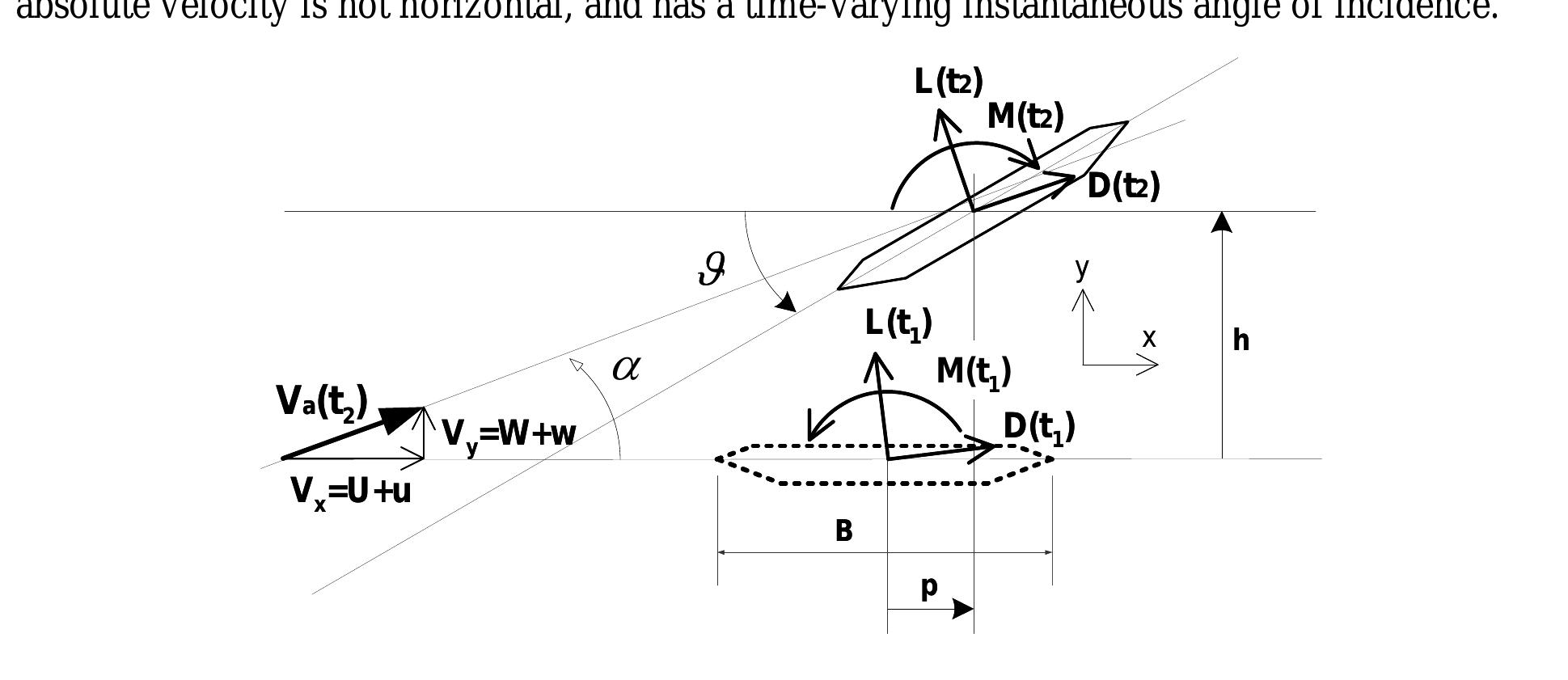Components u, w, and fluctuant (or turbulent) components