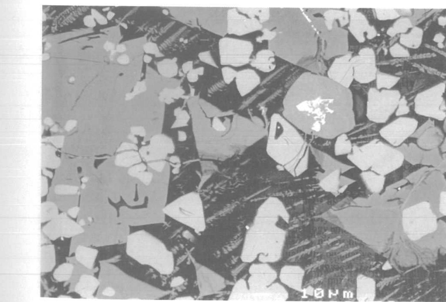 Photomicrograph of a copper slag sample from norguntepe. it