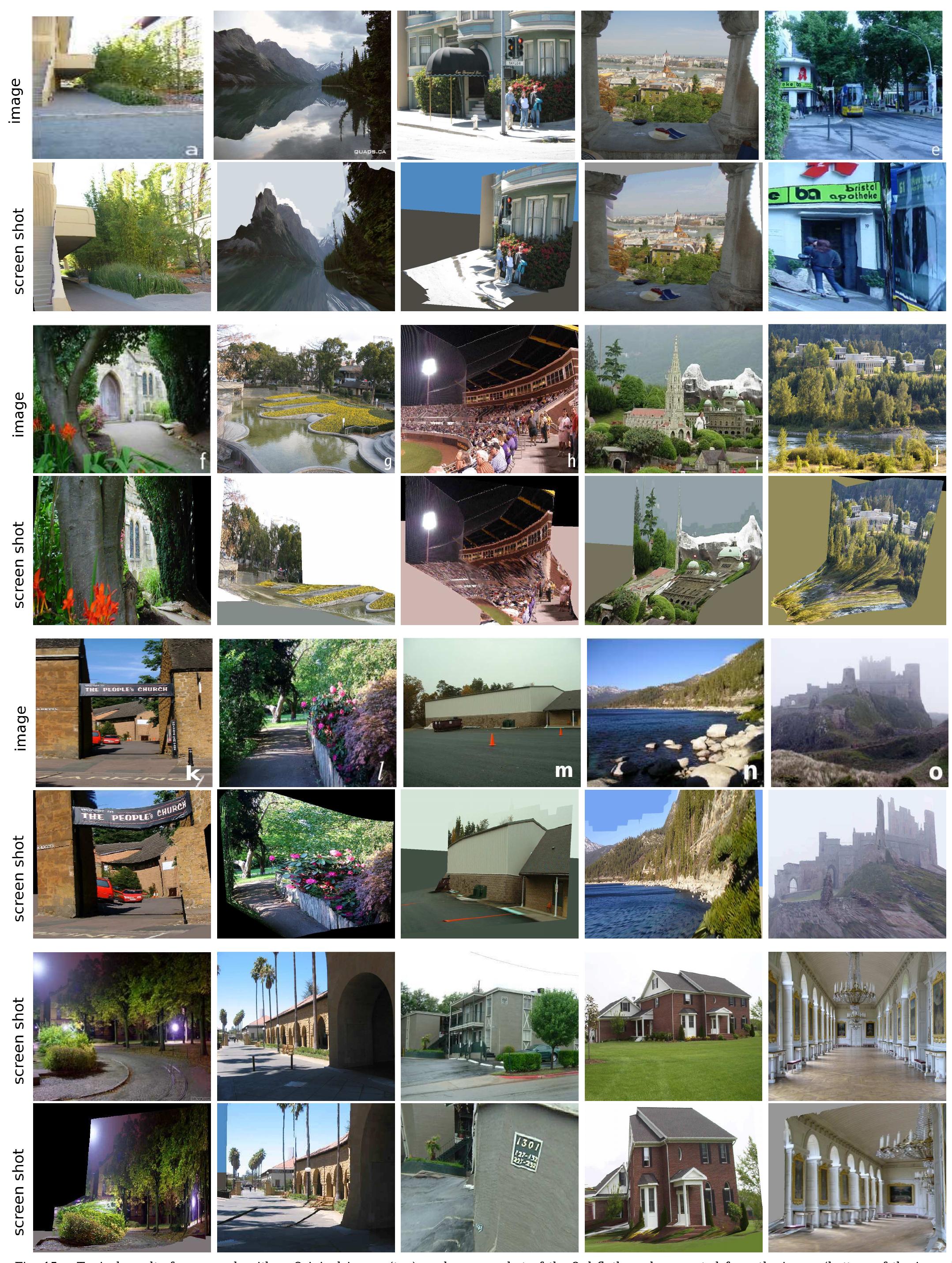 Figure 14 - Make3d: Learning 3d scene structure from a