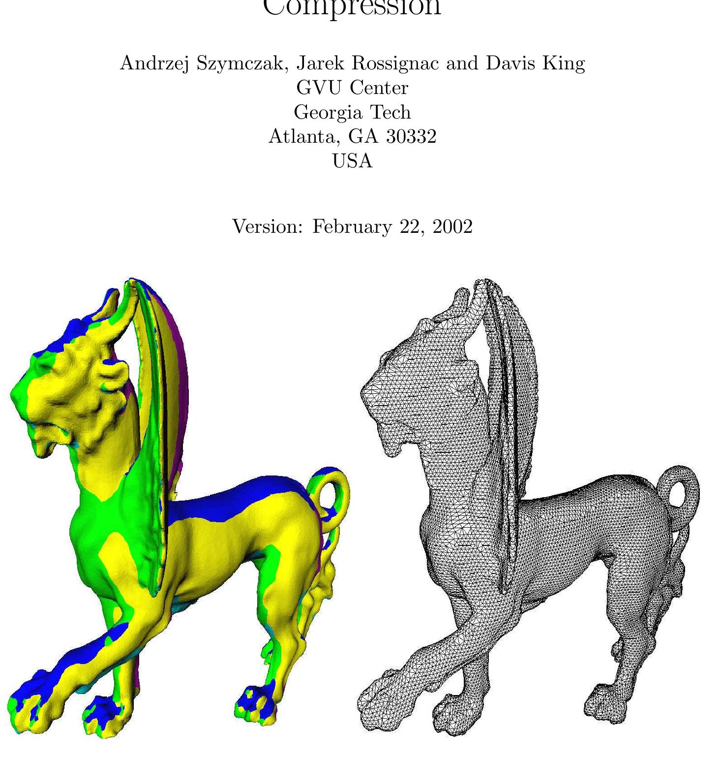 Relief layout on the feline model and the resulting