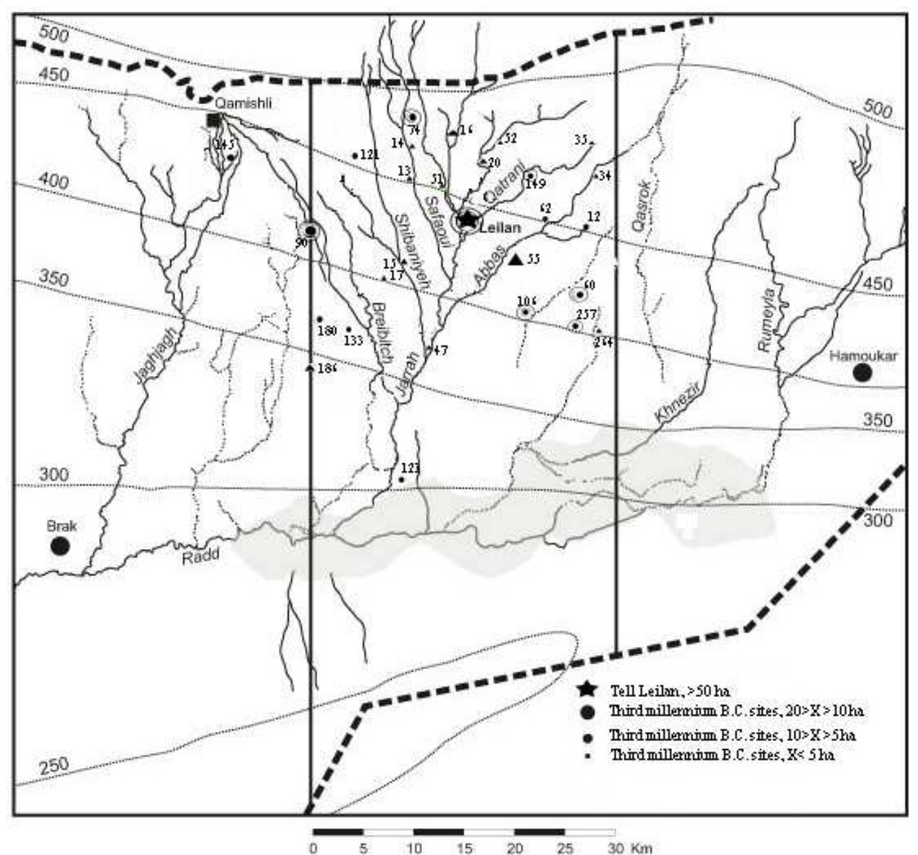 Map of ejz 3 phase occupation, 1987-1997 survey. early