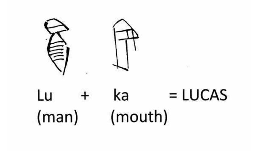Example of the rebus principle used to record names second,
