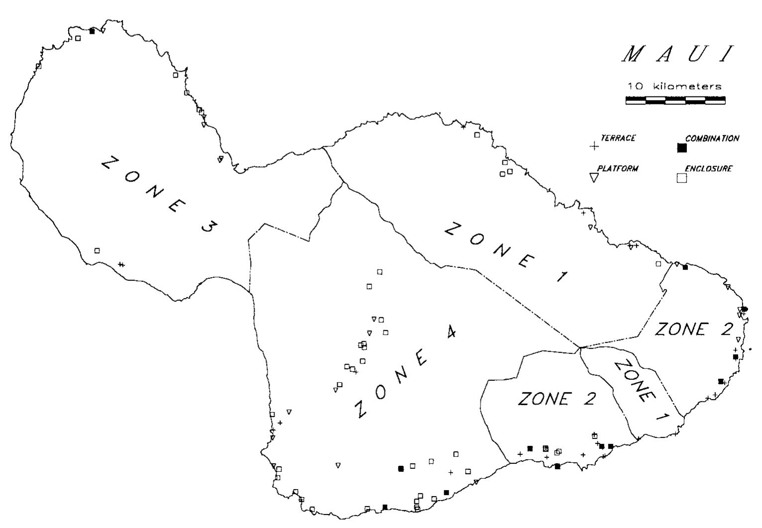 Geographic and ecological zones of maui, with distribution