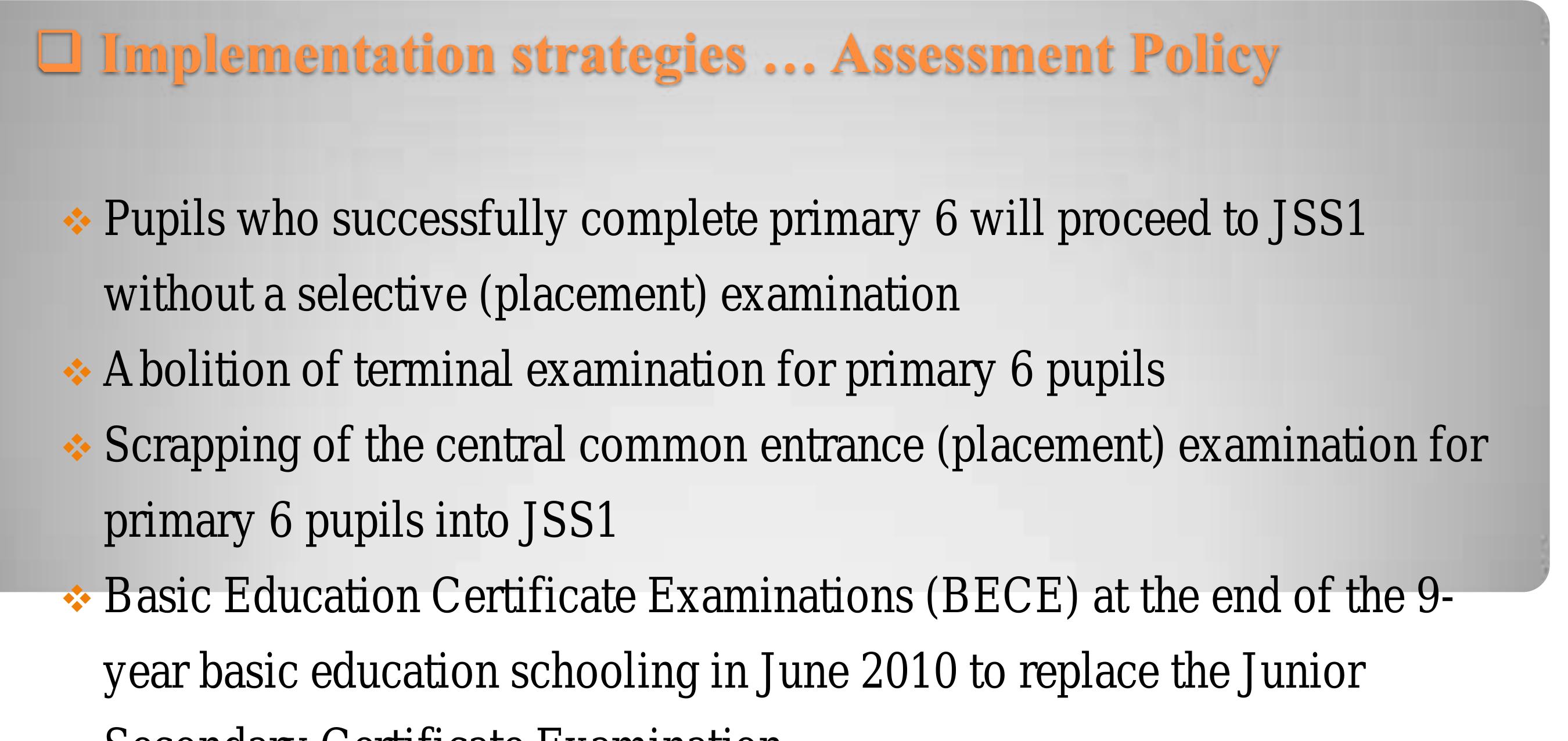 Figure 9 - The New Basic Education Curriculum in Nigeria